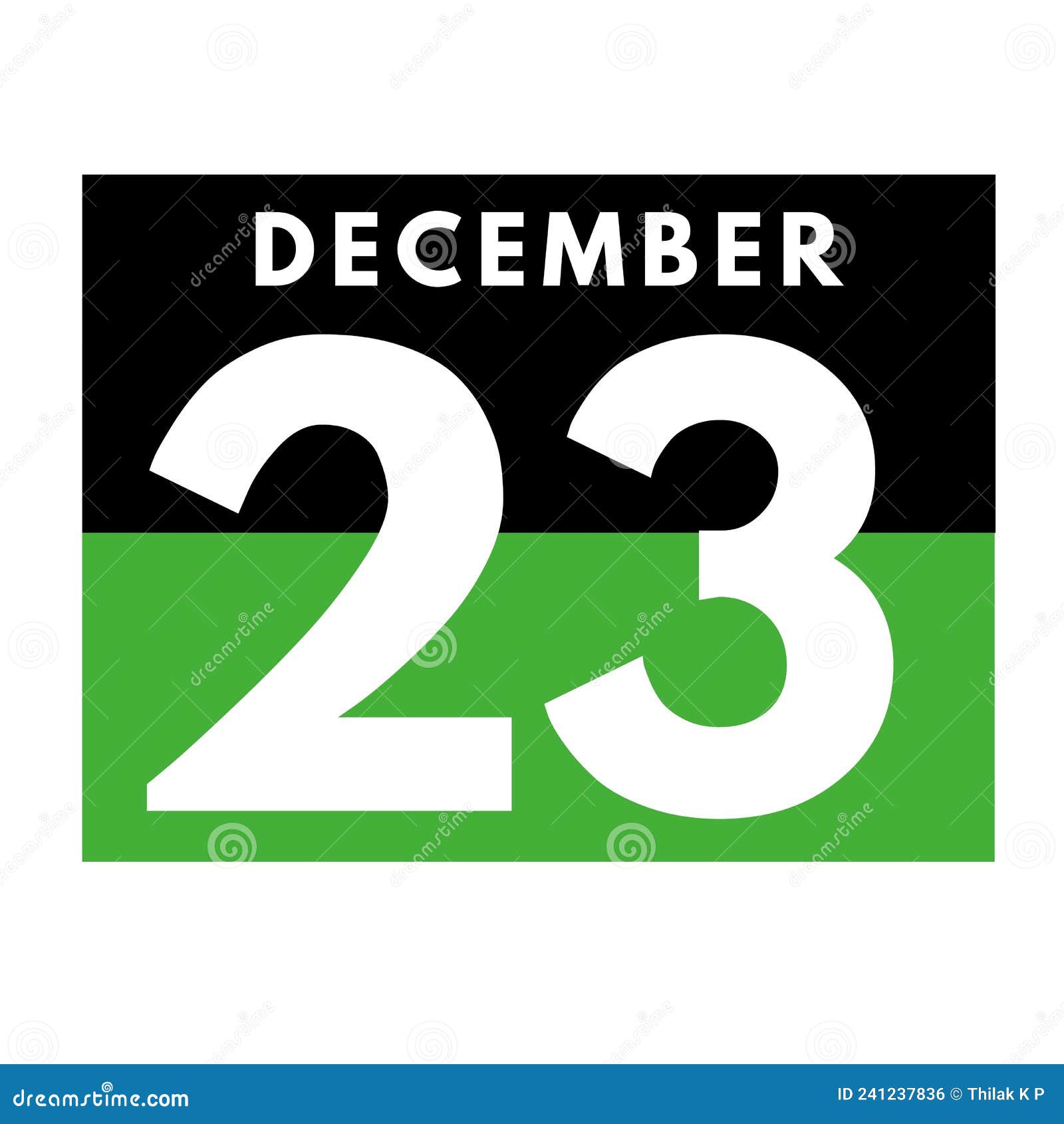 December 23 . Flat daily Calendar Icon .date ,day, Month Stock ...