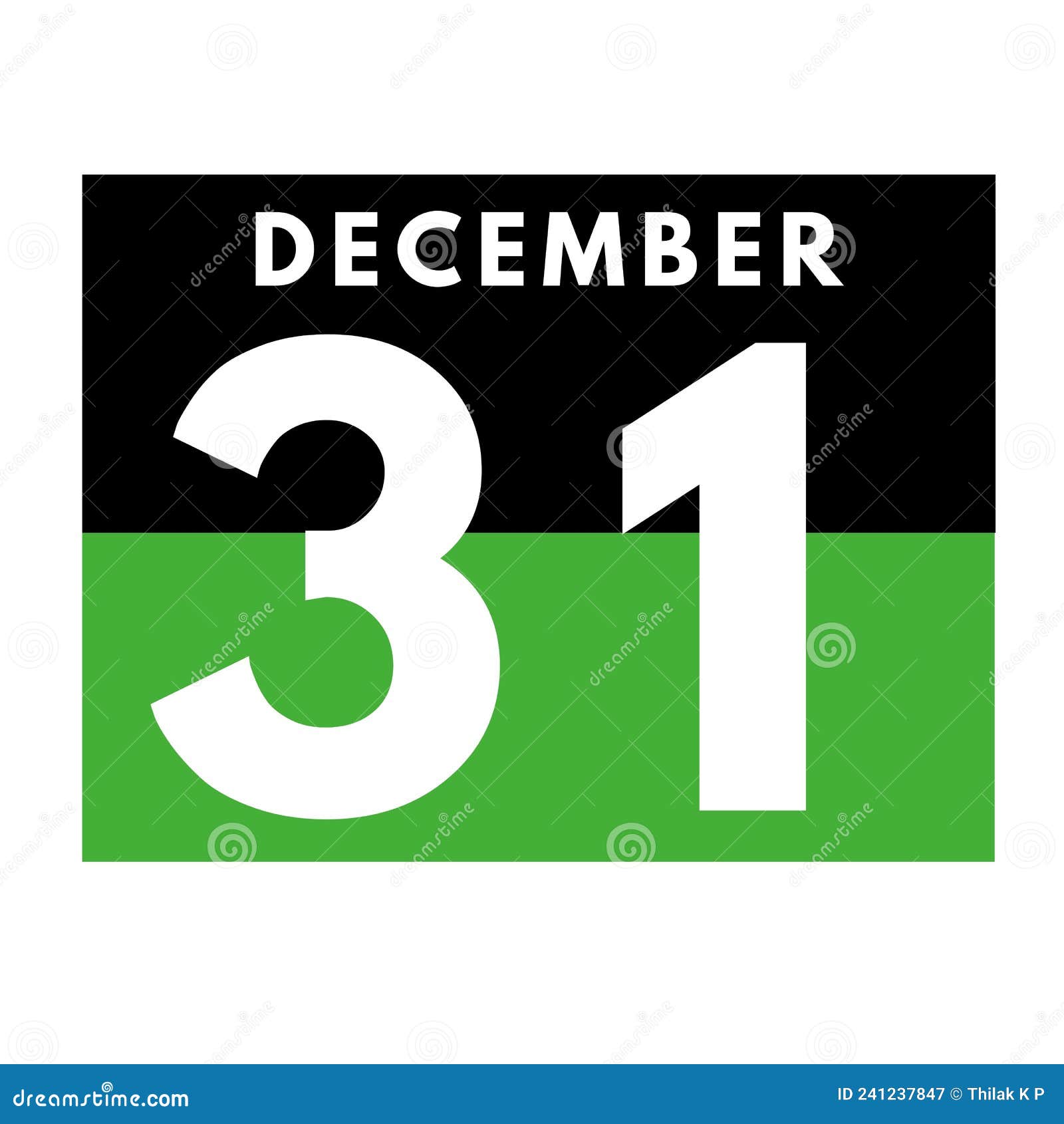 December 31 . Flat daily Calendar Icon .date ,day, Month Stock ...