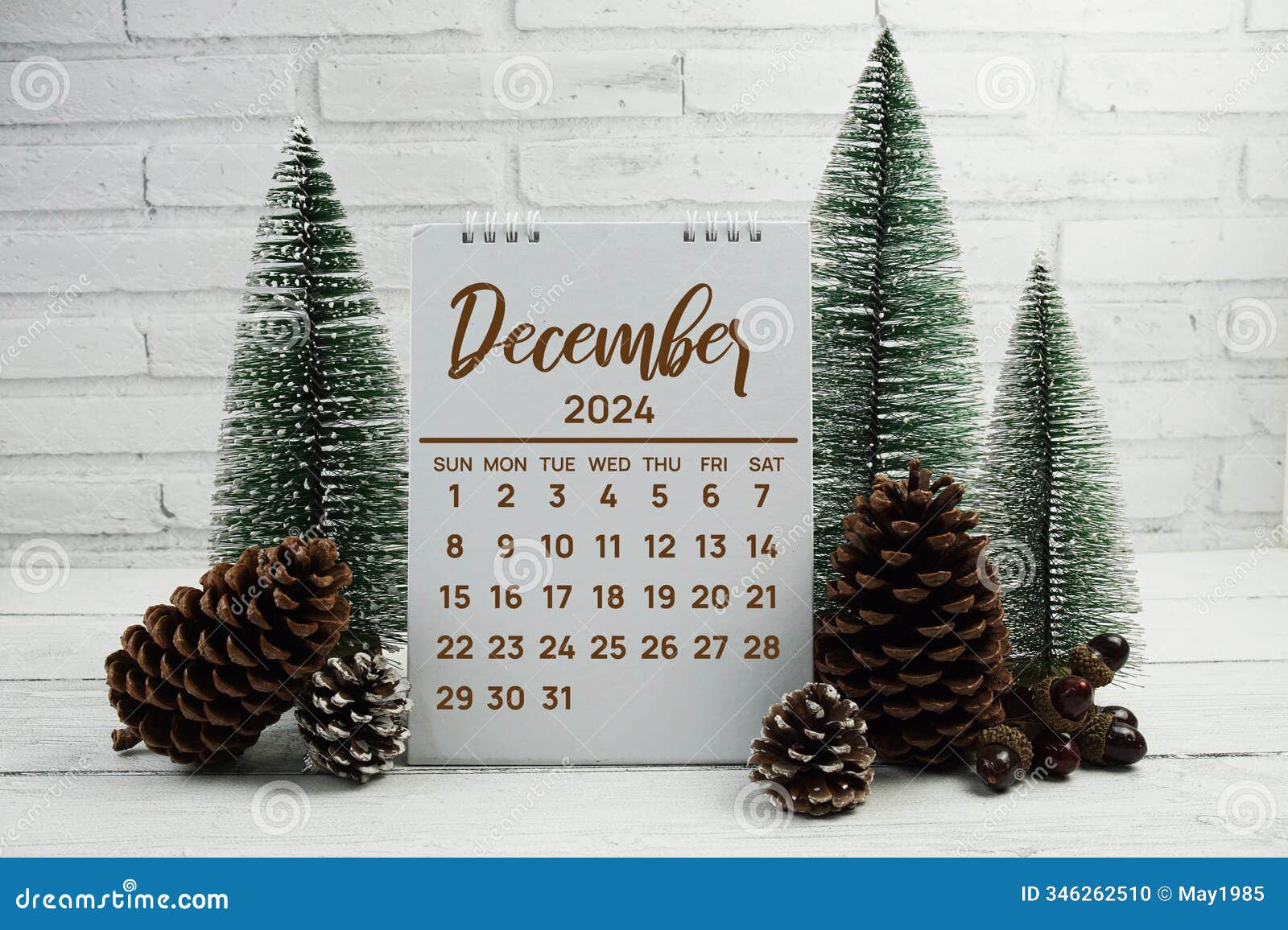 December 2024 Monthly Calendar for Planning and Management Stock Photo ...