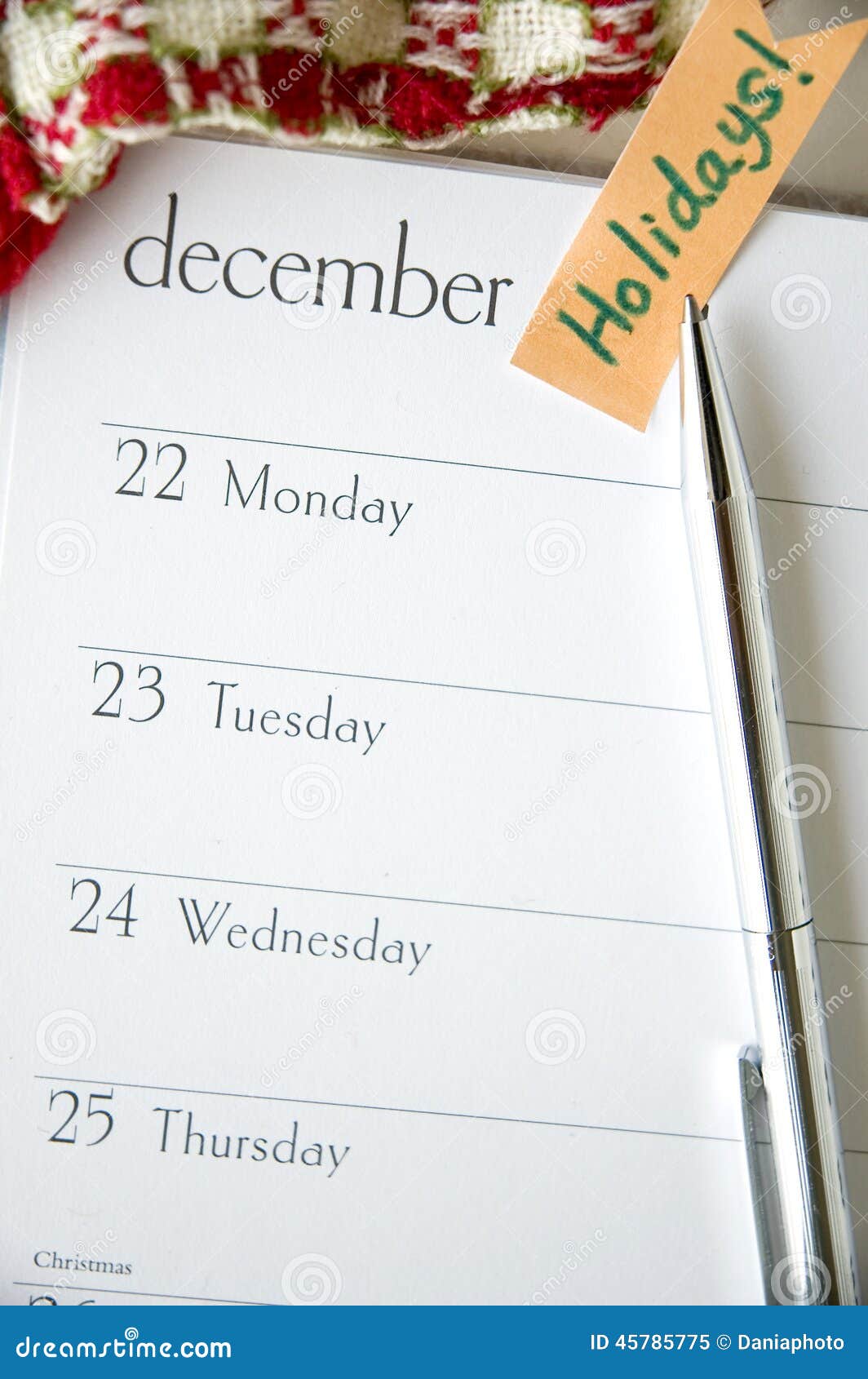December planner stock image. Image of abstract, future - 45785775