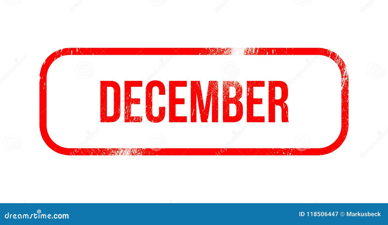December - Red Grunge Rubber, Stamp Stock Illustration - Illustration ...