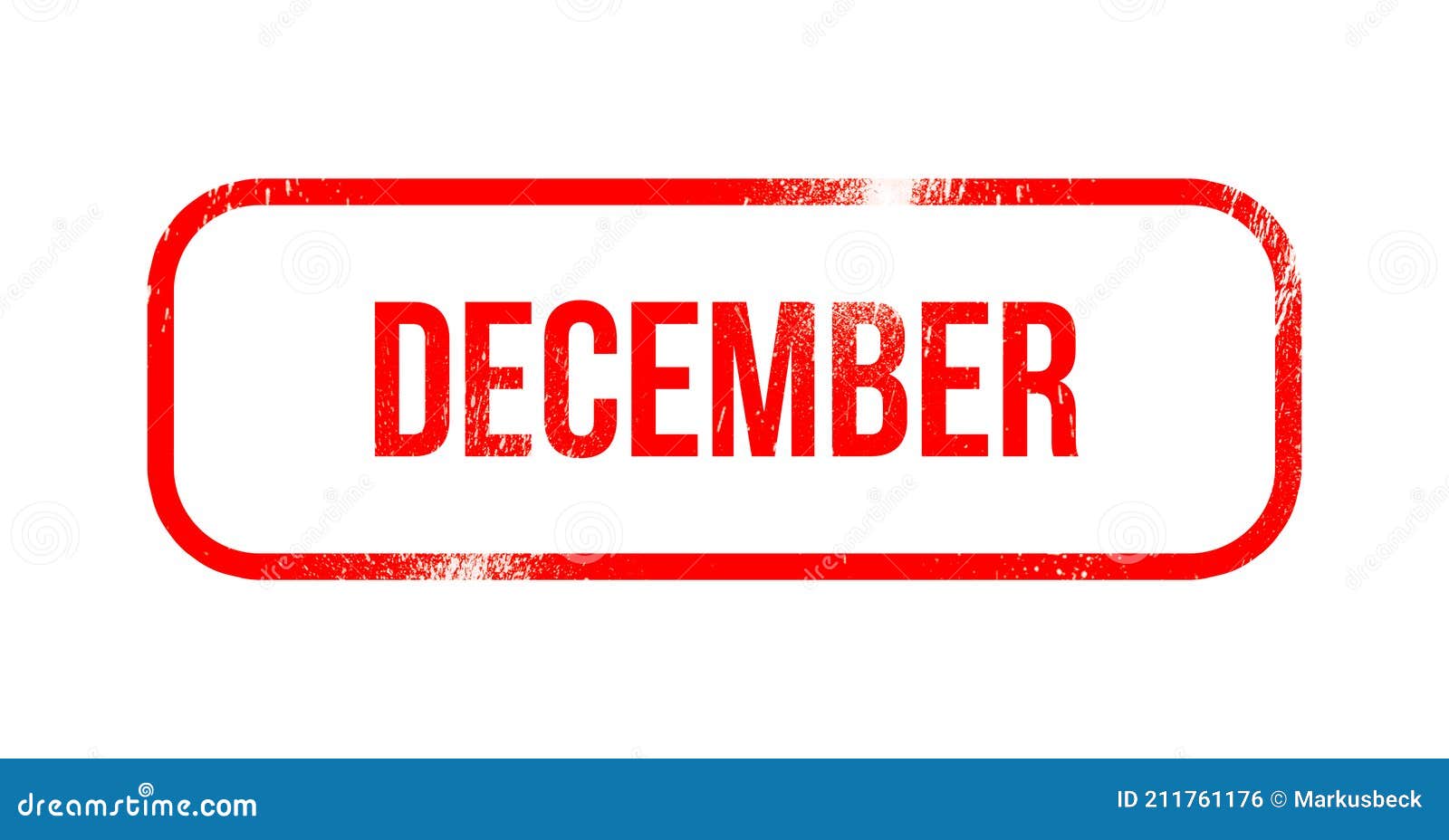 December - Red Grunge Rubber, Stamp Stock Illustration - Illustration ...