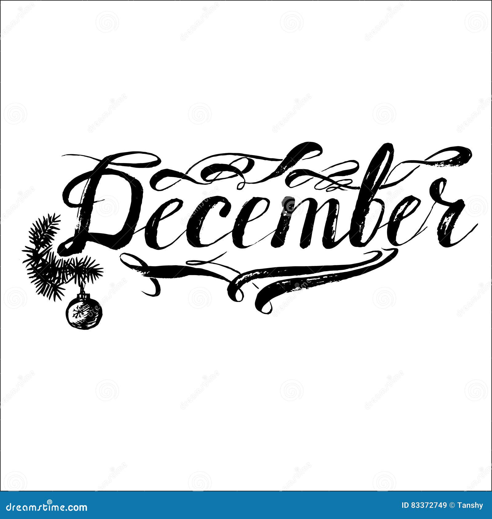 December& X27;s Months Lettering Vector Stock Vector - Illustration of ...