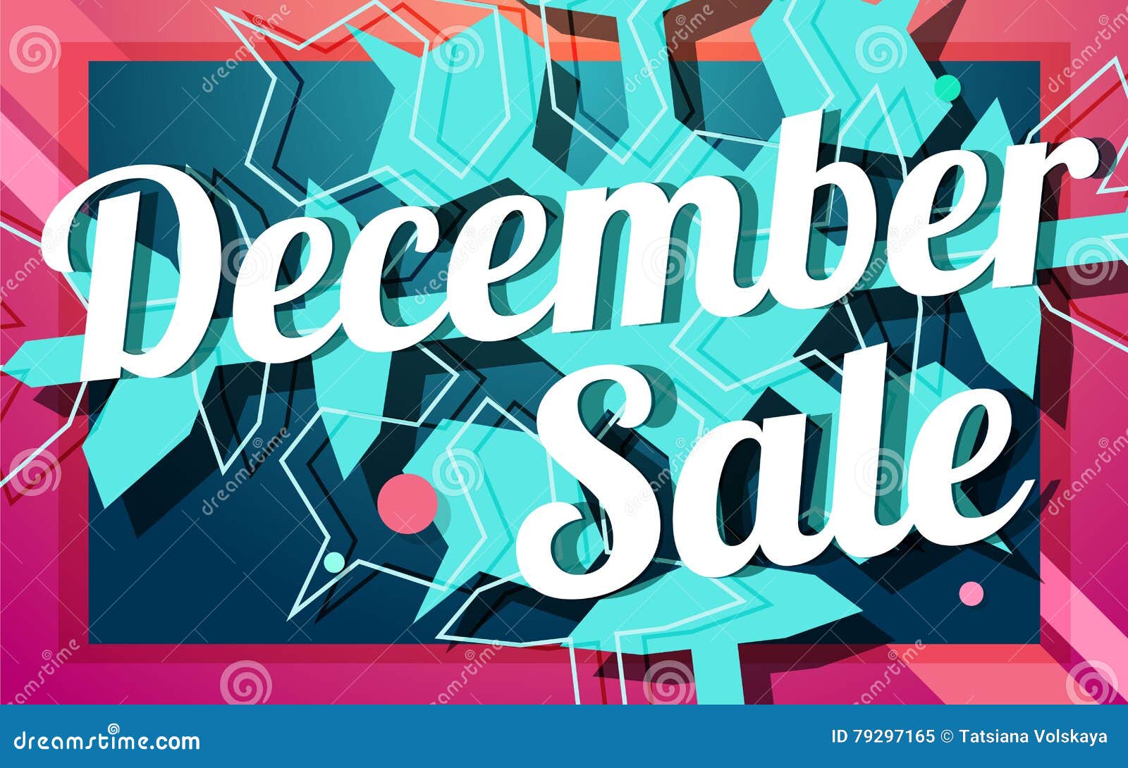 December Sale Banner Design. Stock Vector - Illustration of card, note ...
