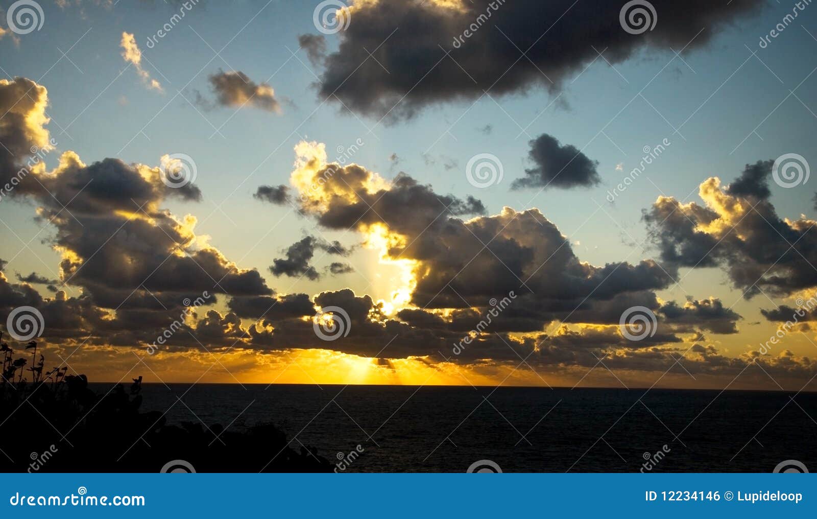 December Sky stock photo. Image of sunset, horizon, golden - 12234146