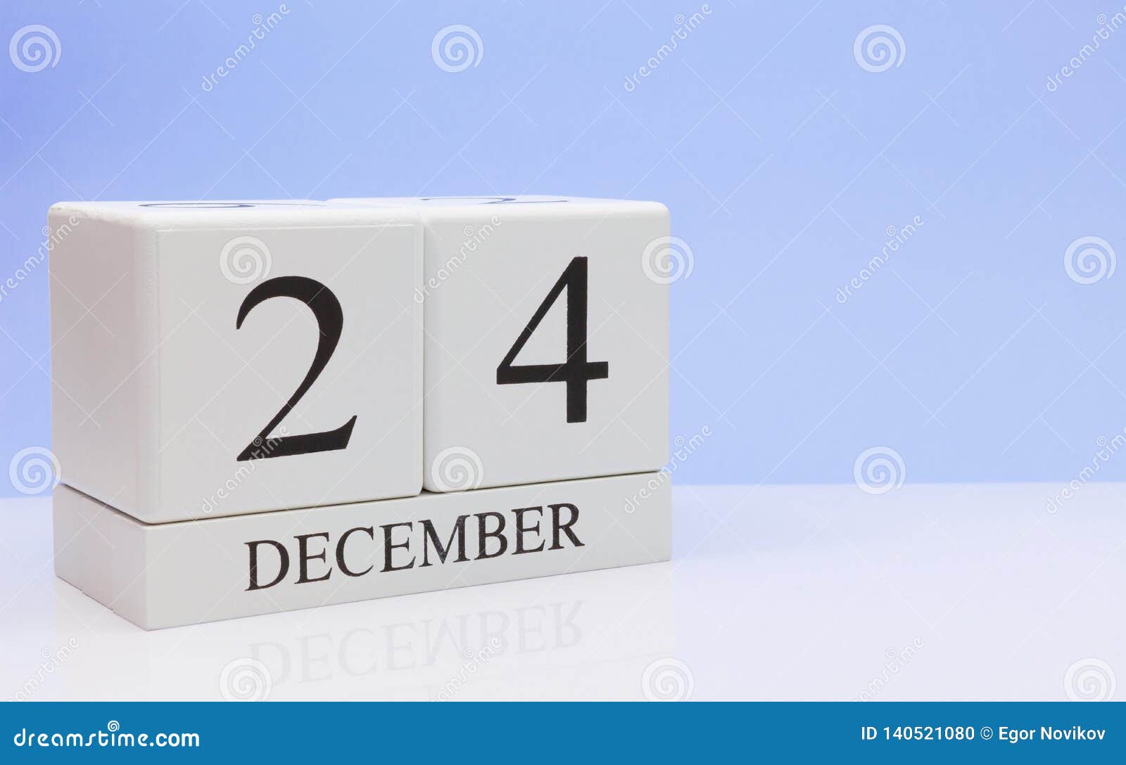 December 24st. Day 24 of Month, daily Calendar on White Table with ...