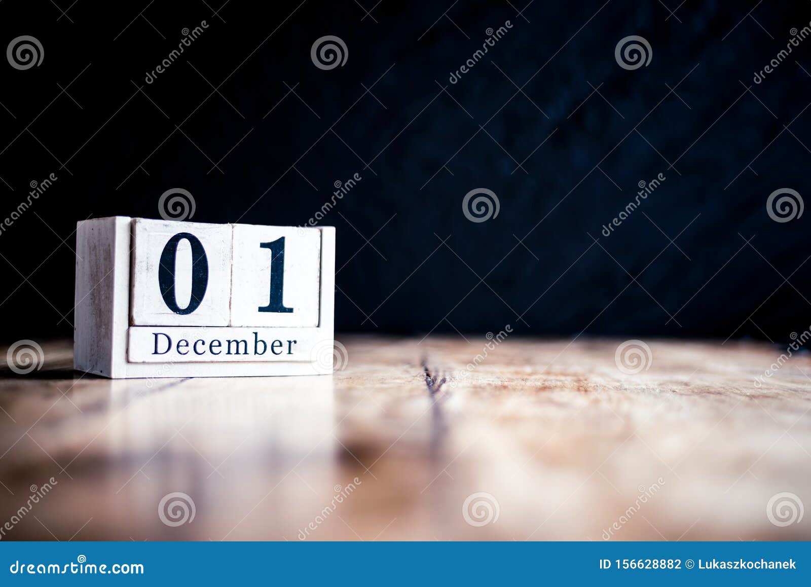 December 1st, 1 December, First of December - White Block Calendar on ...
