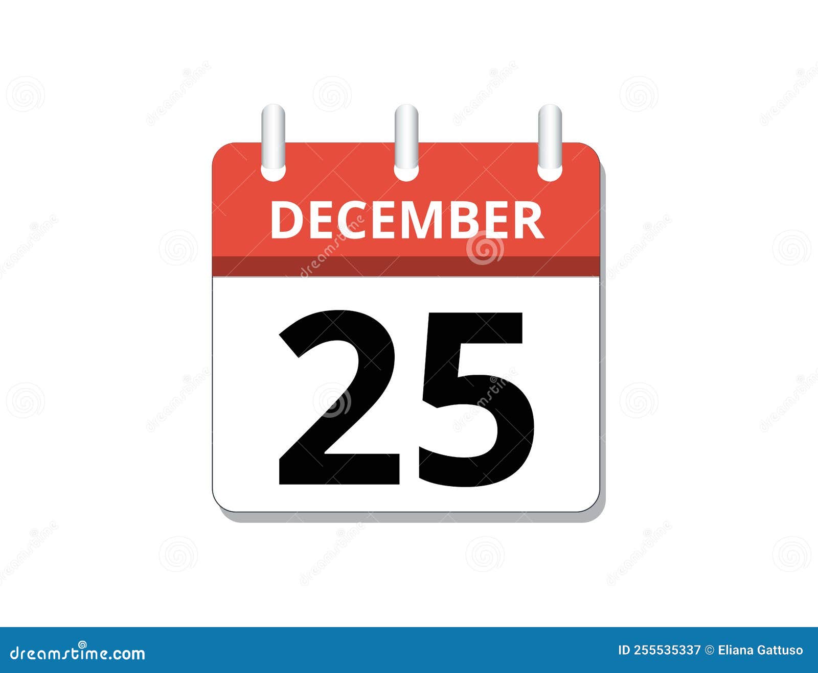 December, 25th Calendar Icon Vector, Concept of Schedule, Business and ...
