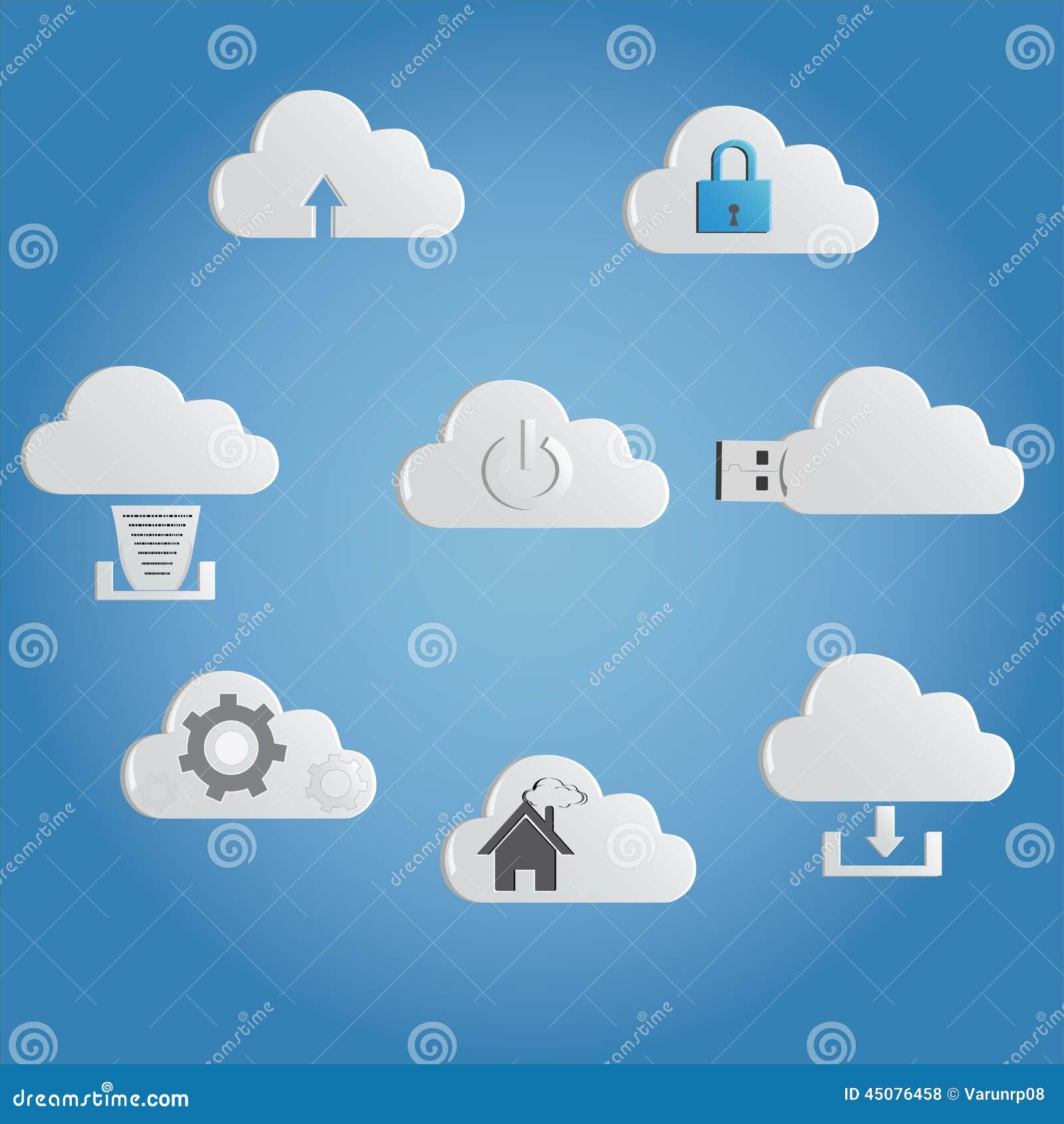 Cloud Storage Icons ,latest Technology Cloud Computing , Vector Icons ...