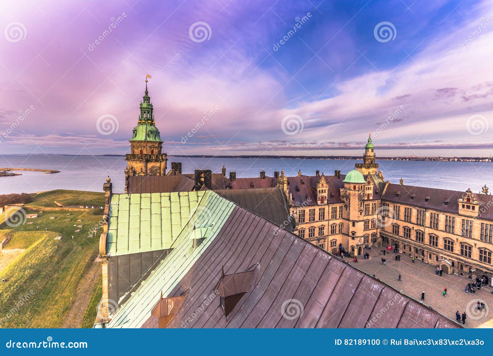 December 03, 2016: Twilight Sky in Kronborg Castle, Denmark Stock Photo ...