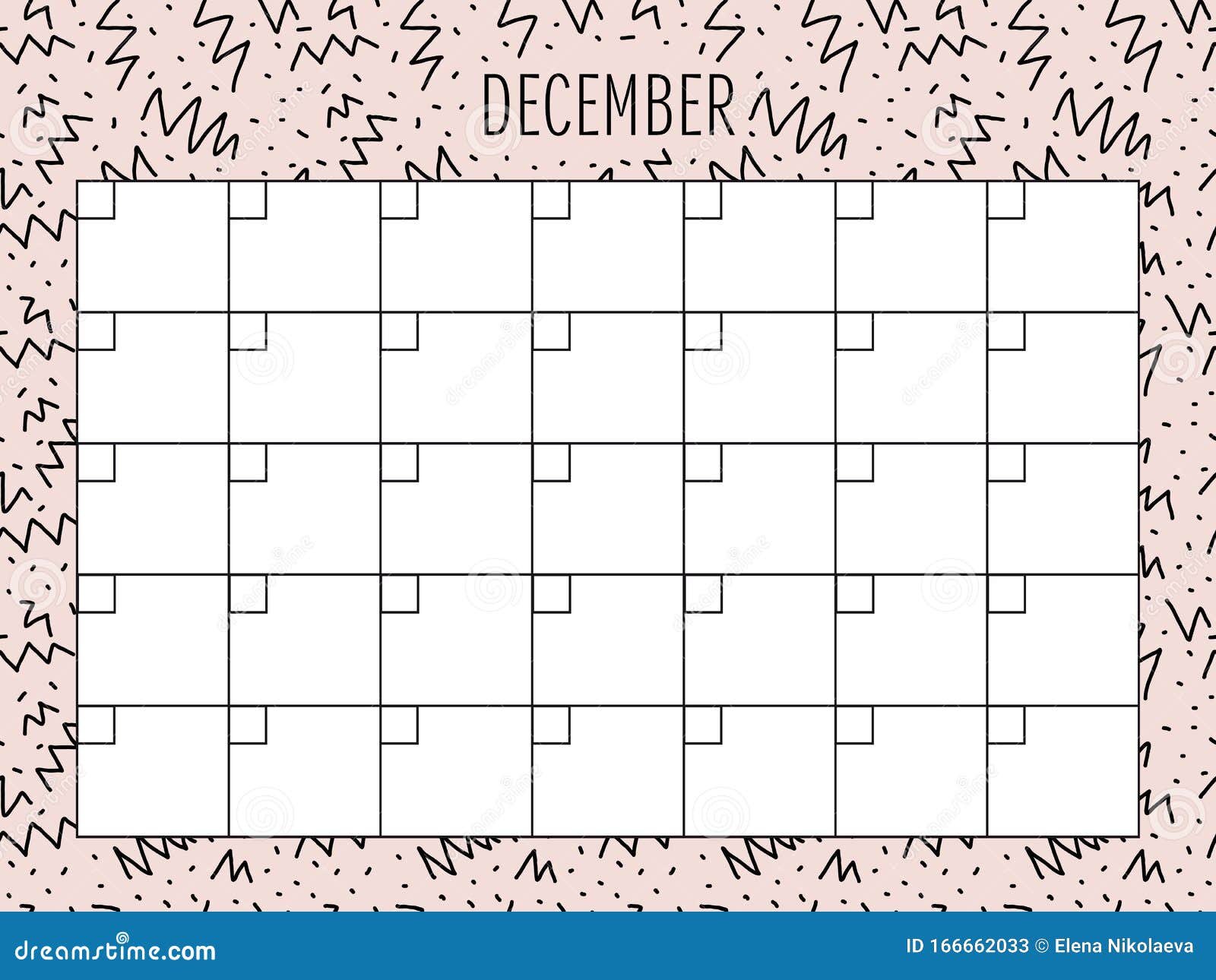 December. Universal Monthly Planner Template Stock Vector ...