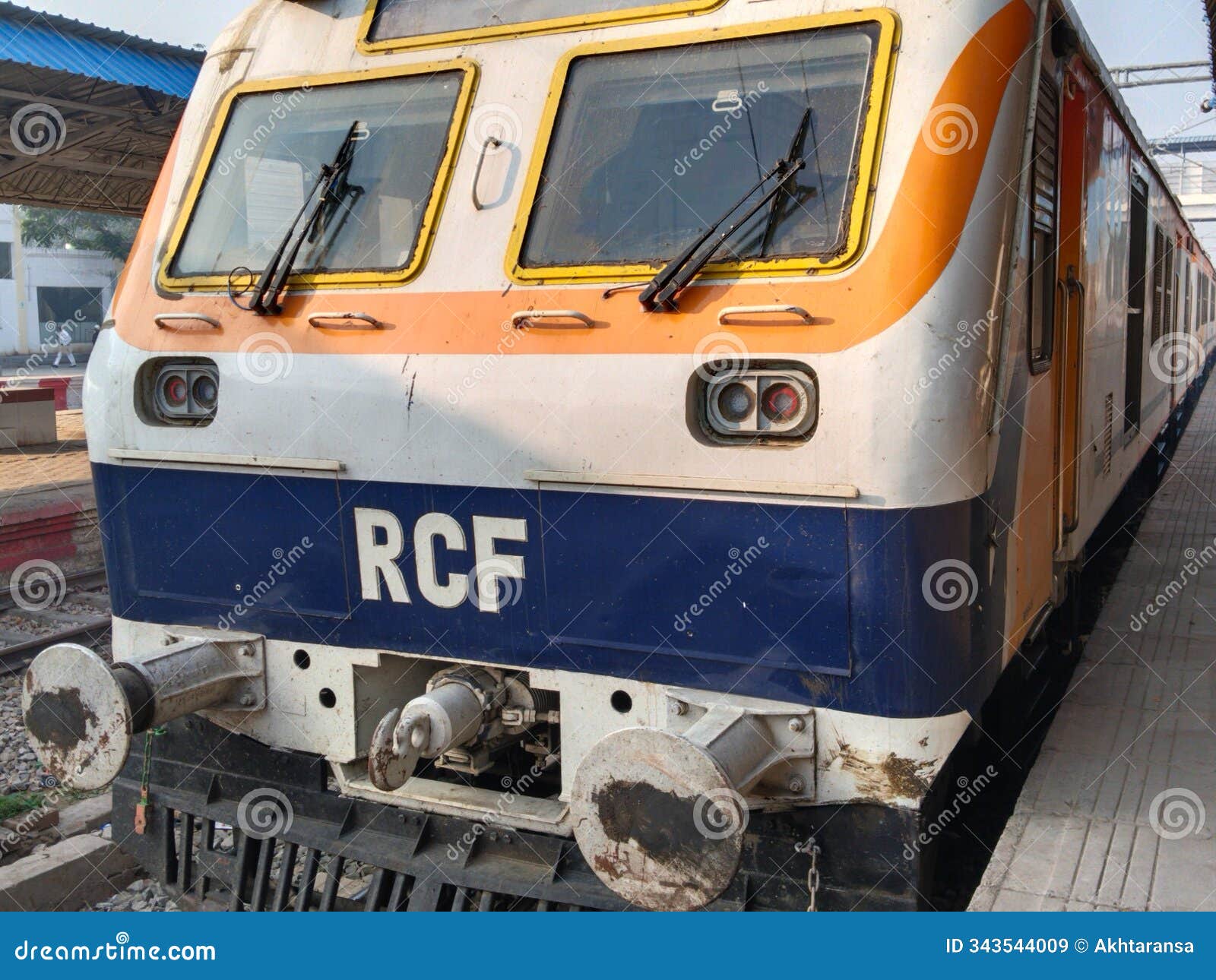 16 December 2023, Uttar Pradesh India. Front View of Indian Railway ...