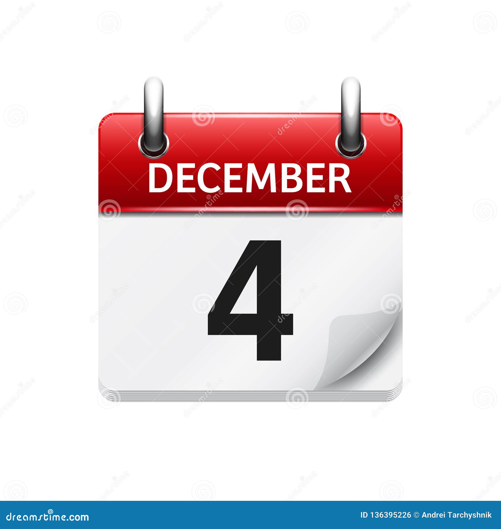 December 4 . Vector Flat daily Calendar Icon. Date and Time, Day, Month ... December 4 . Vector Flat daily Calendar Icon. Date and Time, Day, Month ...