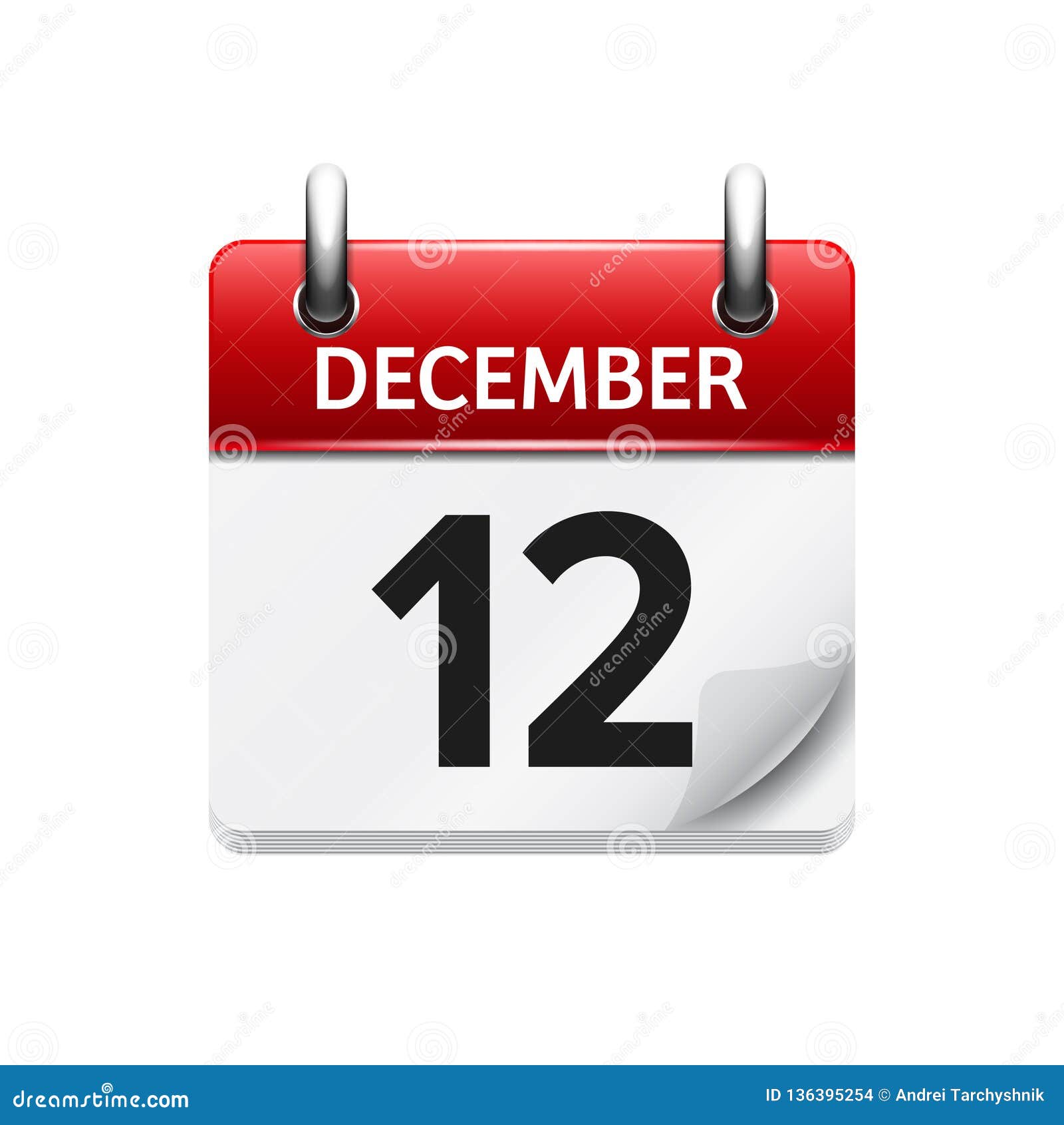 December 12 . Vector Flat daily Calendar Icon. Date and Time, Day ... December 12 . Vector Flat daily Calendar Icon. Date and Time, Day ...