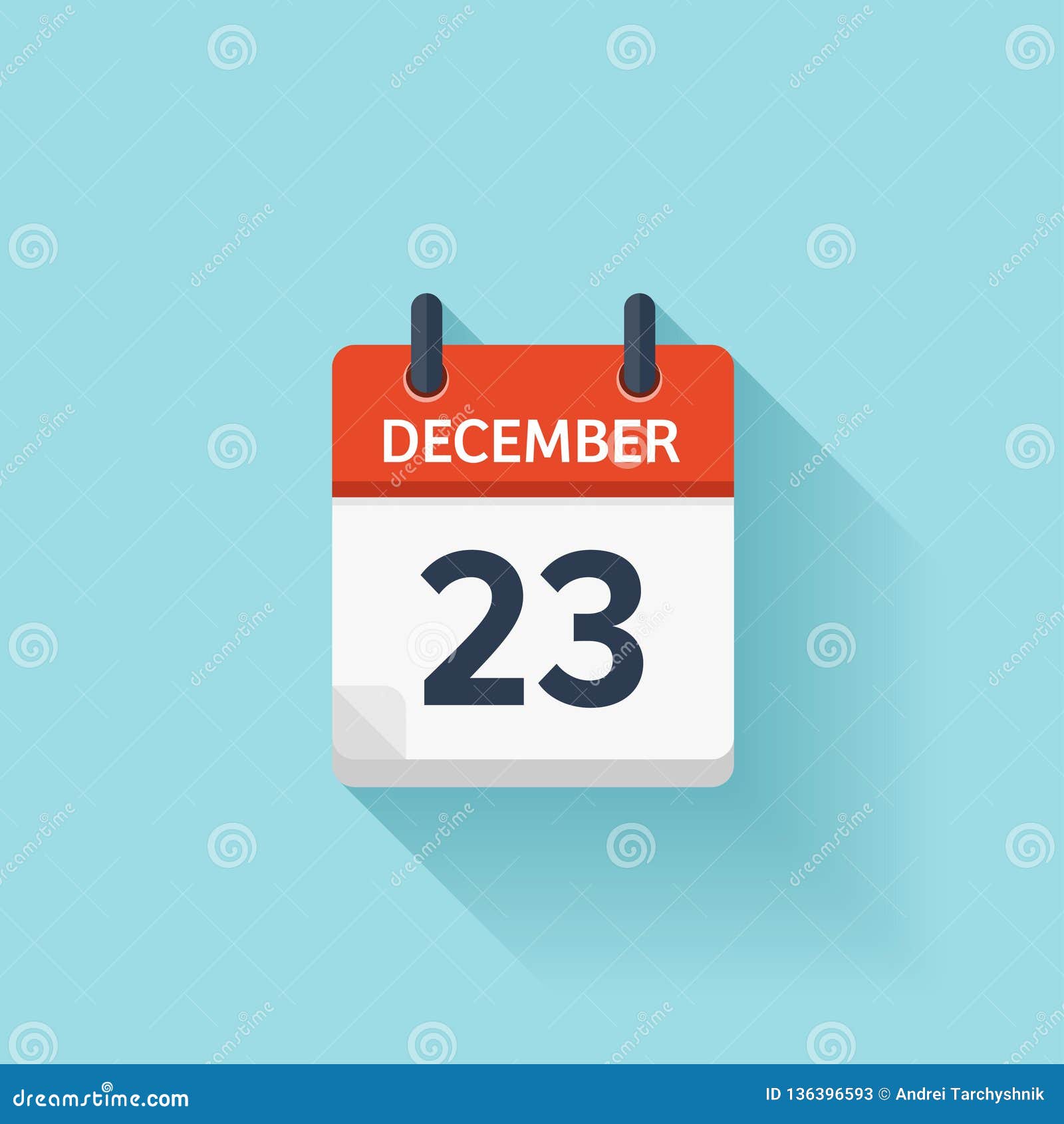 December 23. Vector Flat daily Calendar Icon. Date and Time, Day, Month ... December 23. Vector Flat daily Calendar Icon. Date and Time, Day, Month ...