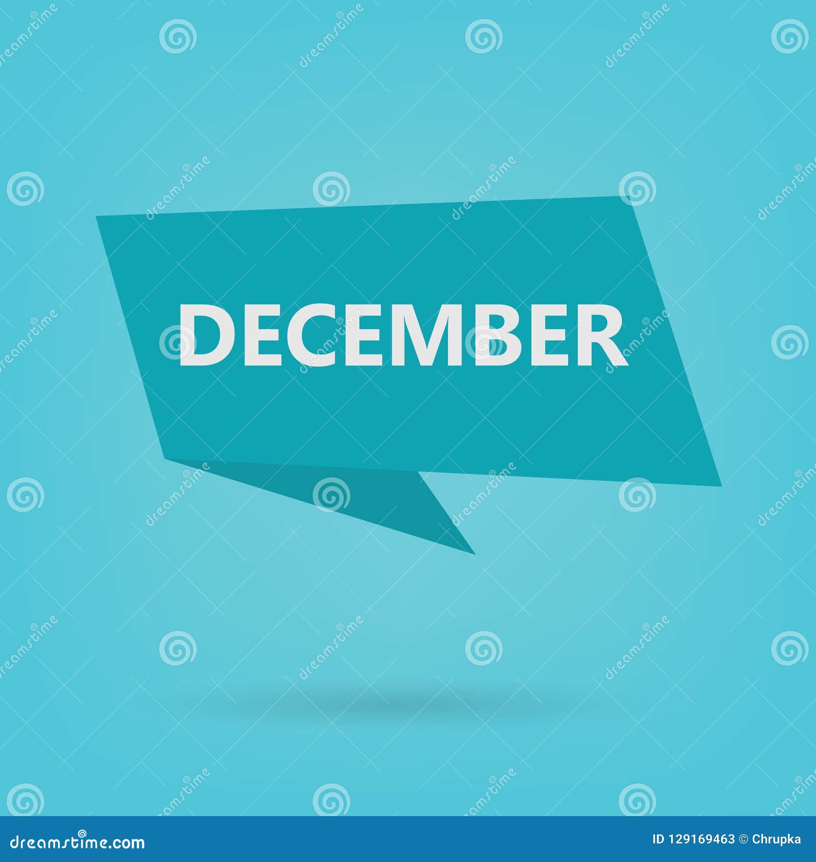 December word on a sticker stock vector. Illustration of date - 129169463
