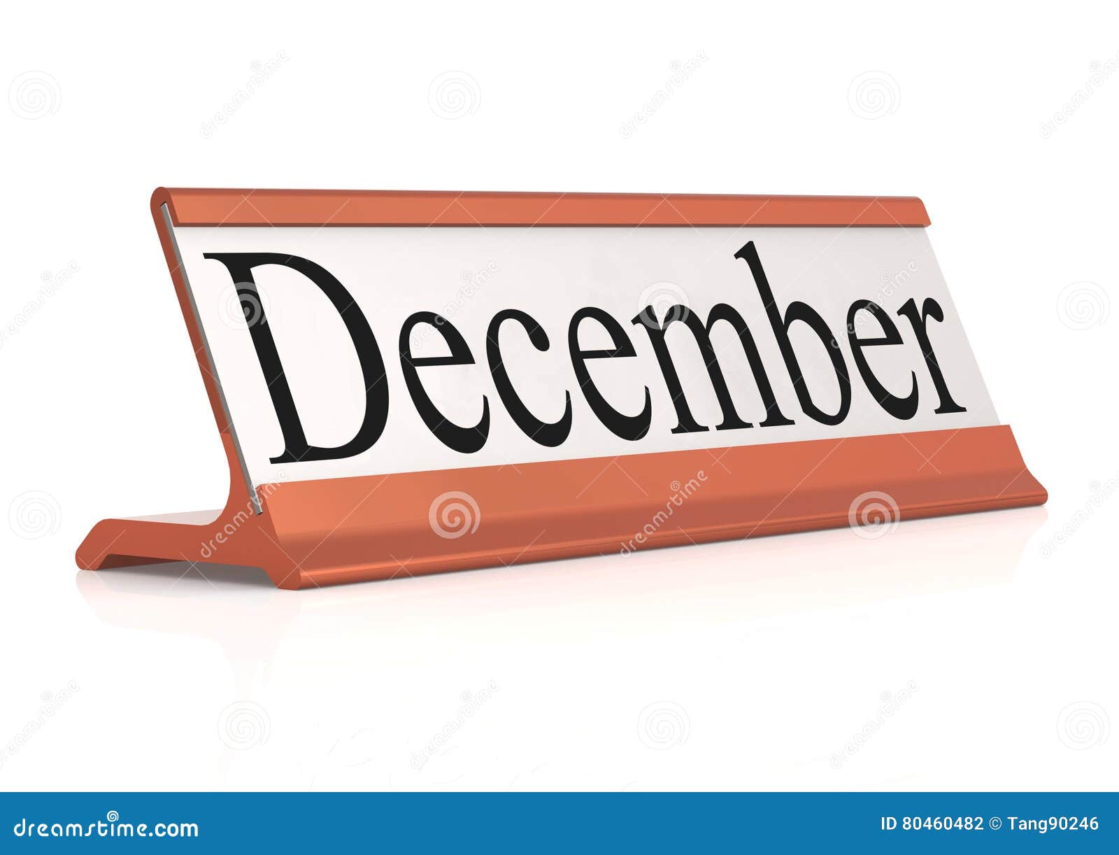 December Word on Table Tag Isolated Stock Illustration - Illustration ...