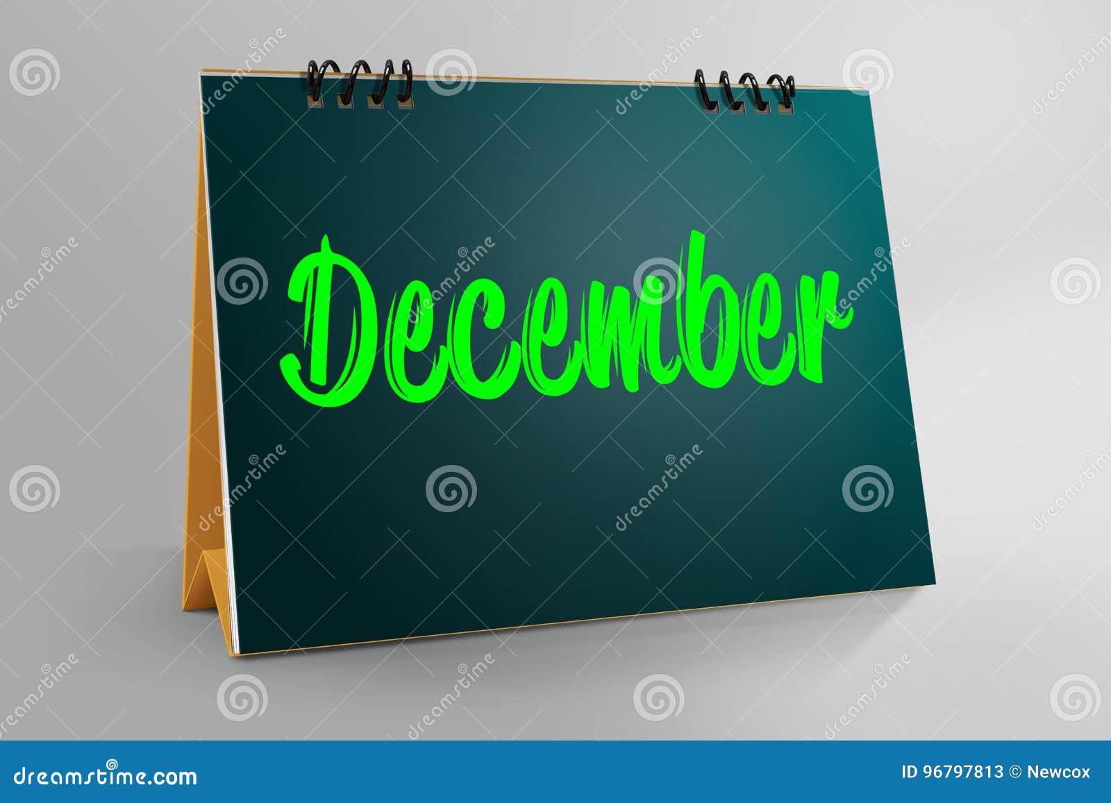 December Written in Desktop Calendar Stock Image - Image of meeting ...