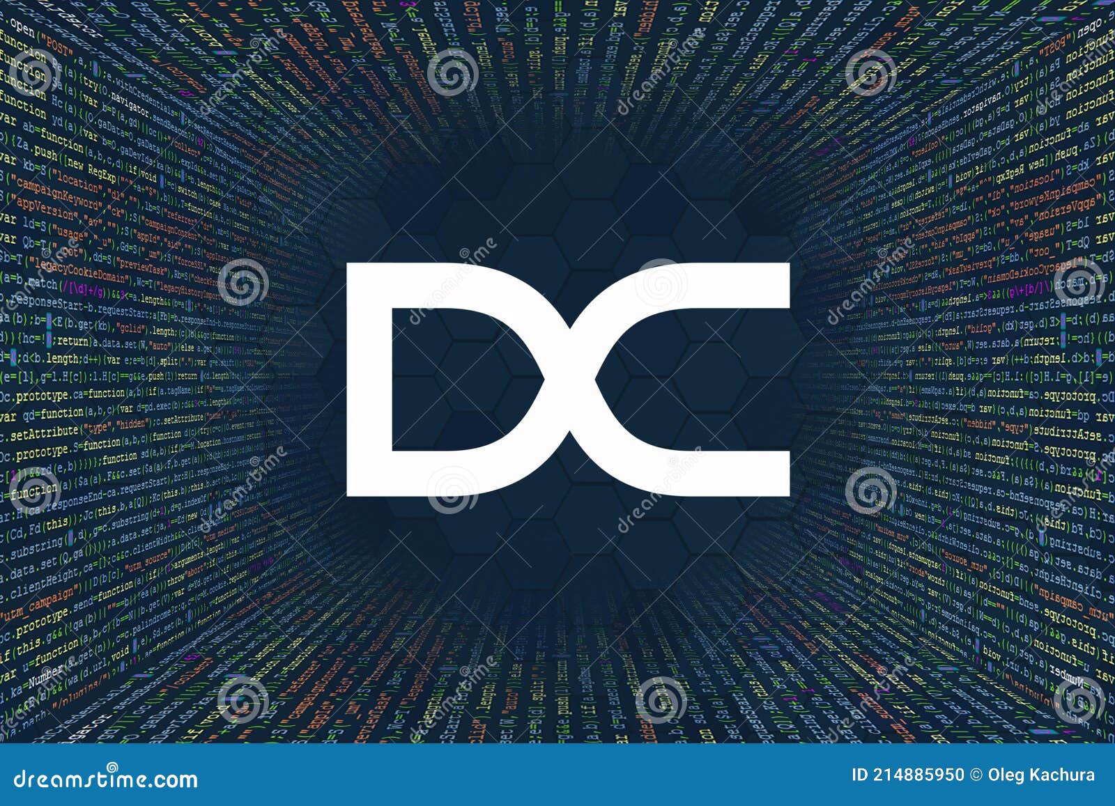 Decent Dct Cryptocurrency Symbol A Tunnel From A Computer Program Code Programmer Strings Of
