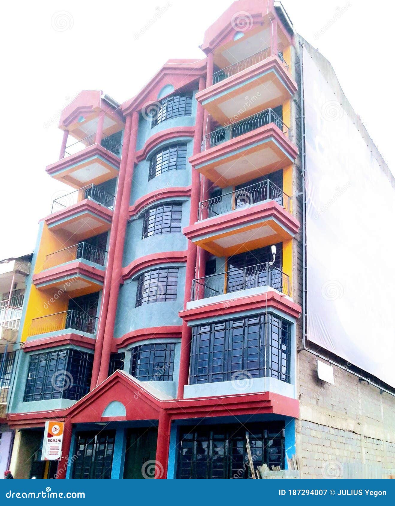 5-storey Building In Warm Light Of Sunset Editorial Image ...