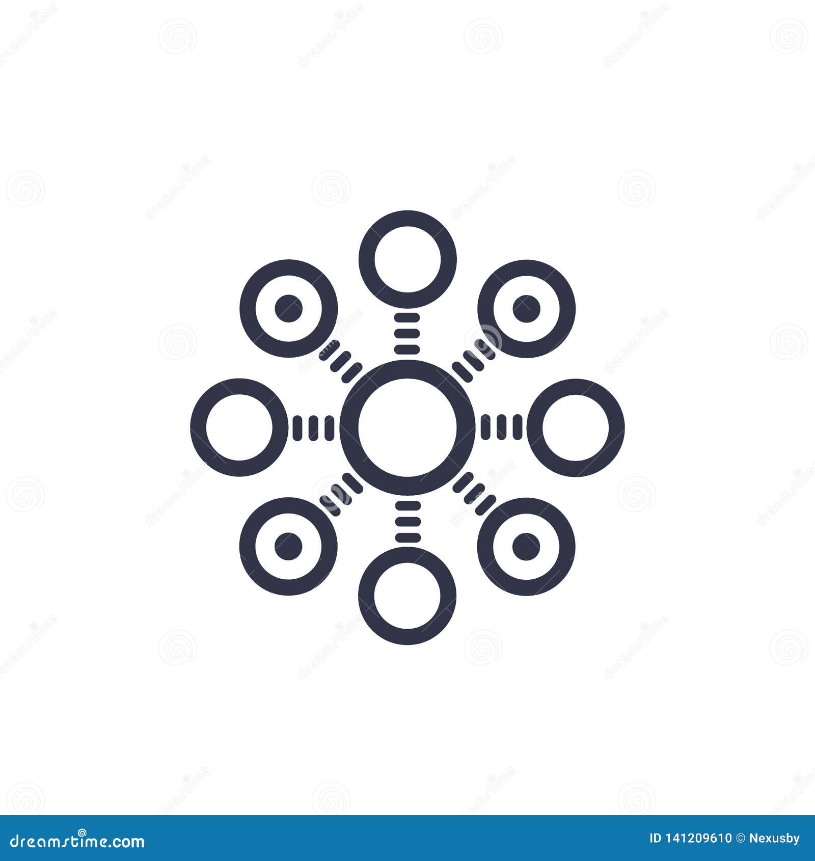 Decentralization, Compound Structure Icon Vector Illustration ... Decentralization, Compound Structure Icon Vector Illustration ...