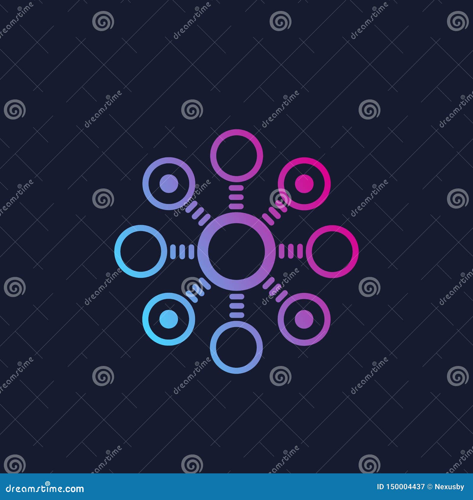 Decentralization, Compound Structure Icon Vector Illustration ... Decentralization, Compound Structure Icon Vector Illustration ...