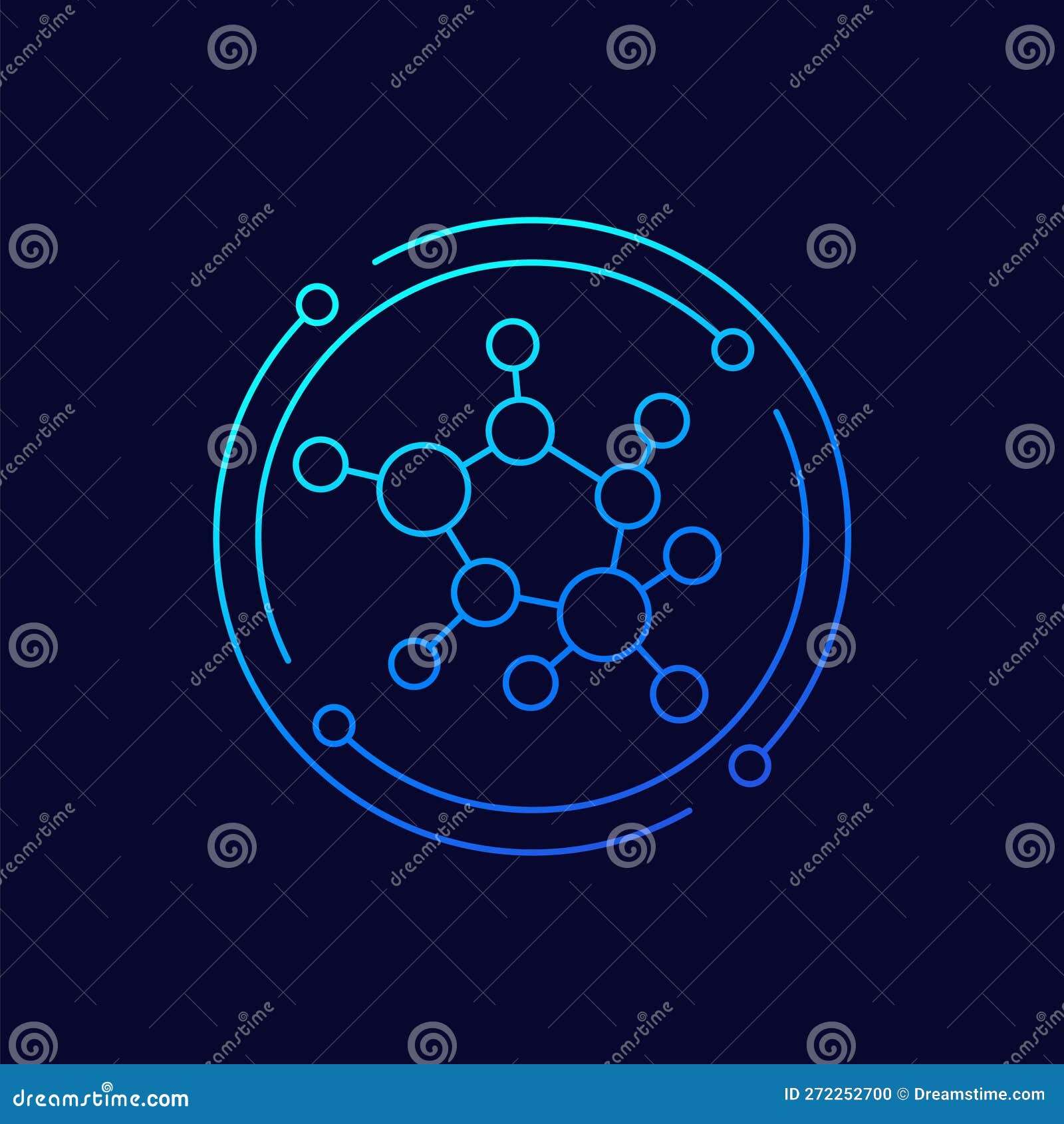 Decentralization, Compound Structure Icon Vector Illustration ... Decentralization, Compound Structure Icon Vector Illustration ...