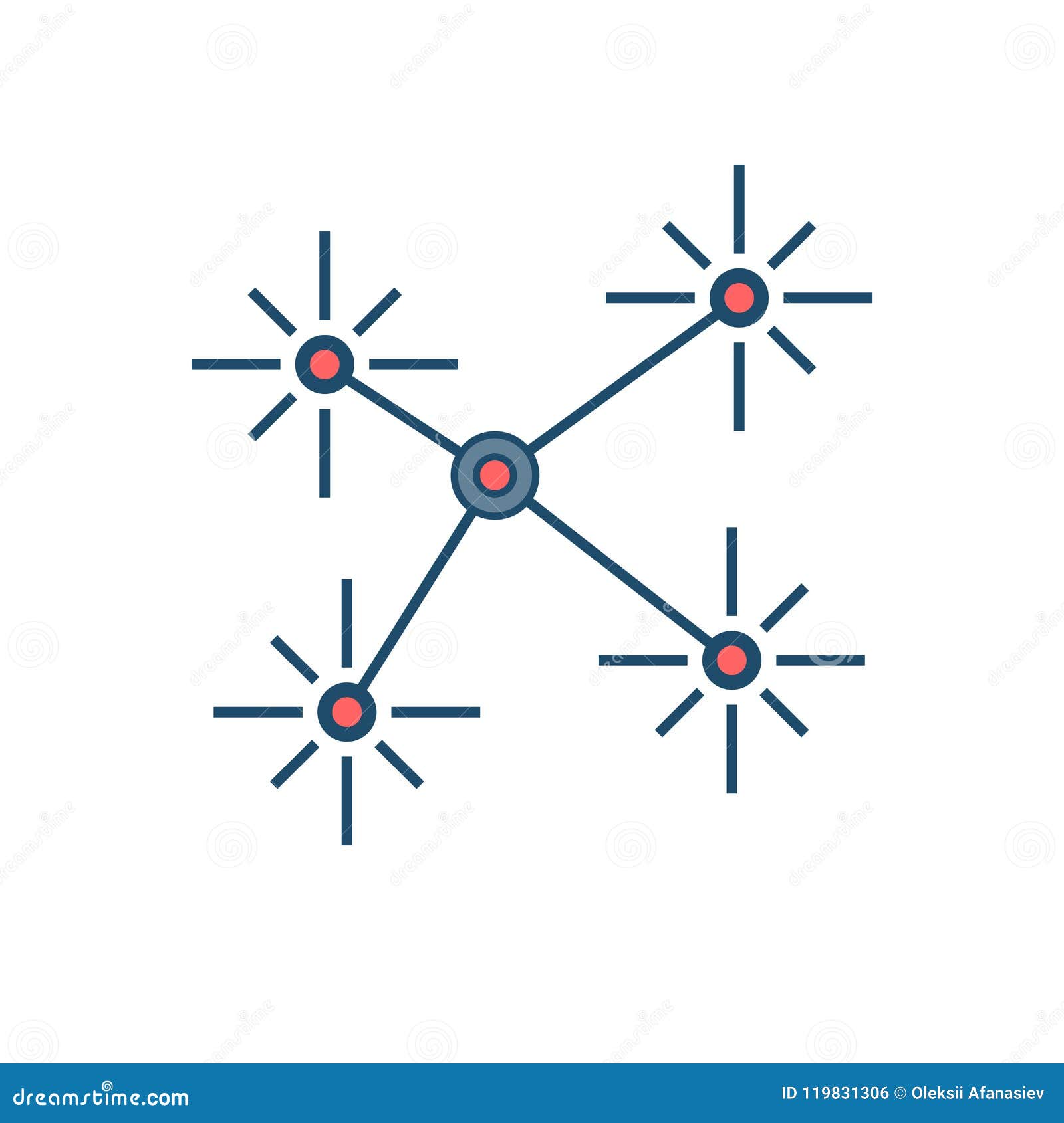 Decentralization Flat Vector Icon Stock Vector - Illustration of design ...