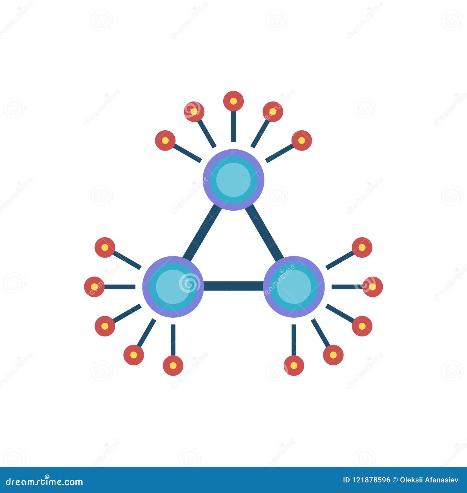 Decentralization Flat Vector Icon Stock Vector - Illustration of ...