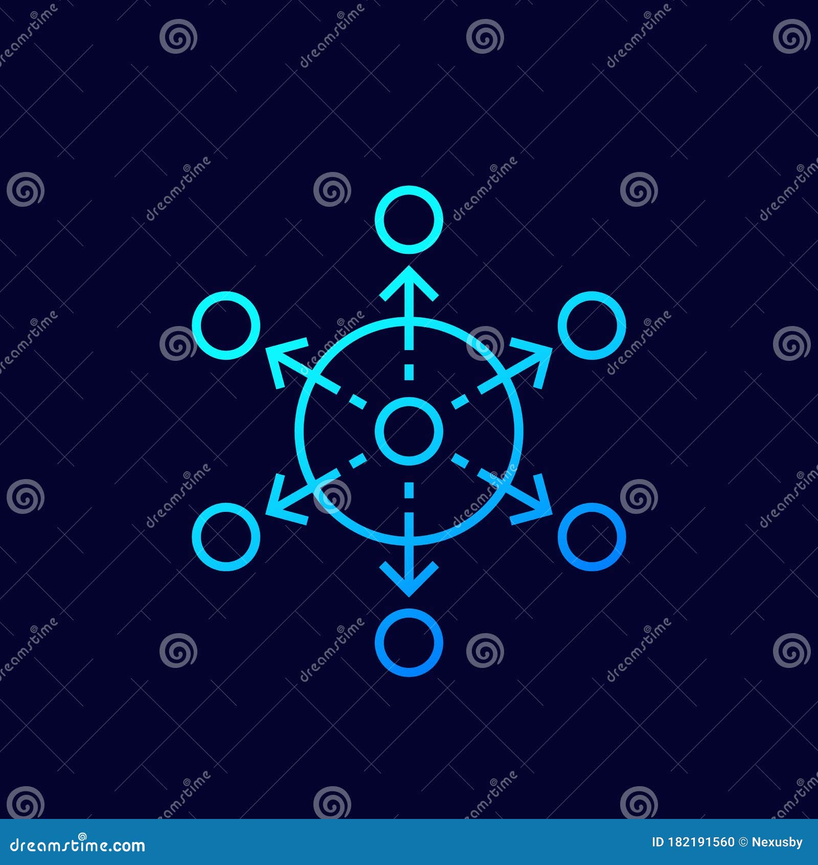Decentralization, Compound Structure Icon Vector Illustration ... Decentralization, Compound Structure Icon Vector Illustration ...