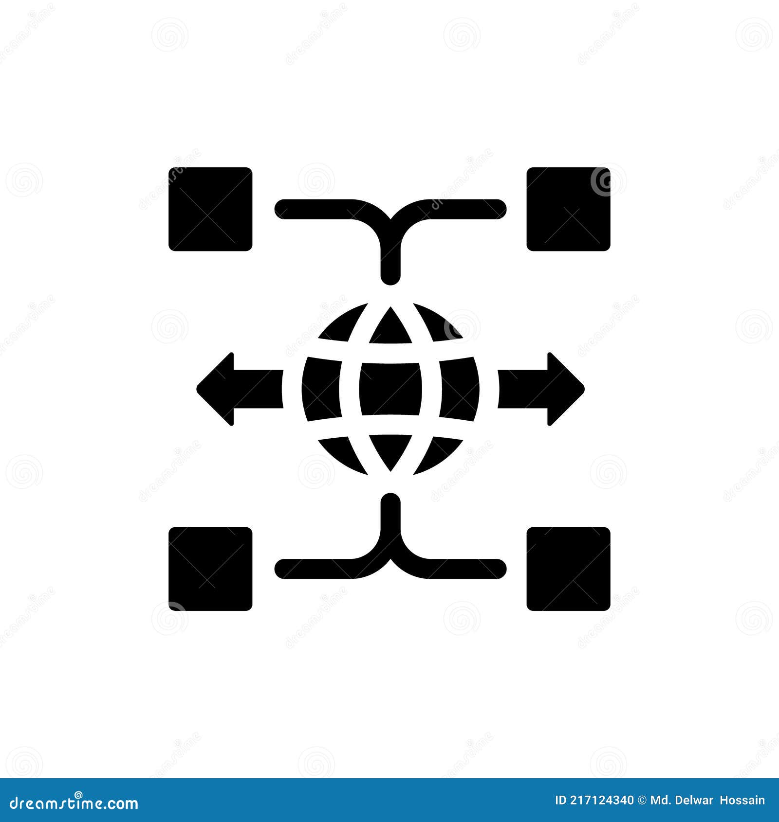 Decentralization Icon. Decentralized System Concept Symbol Desig Vector ...
