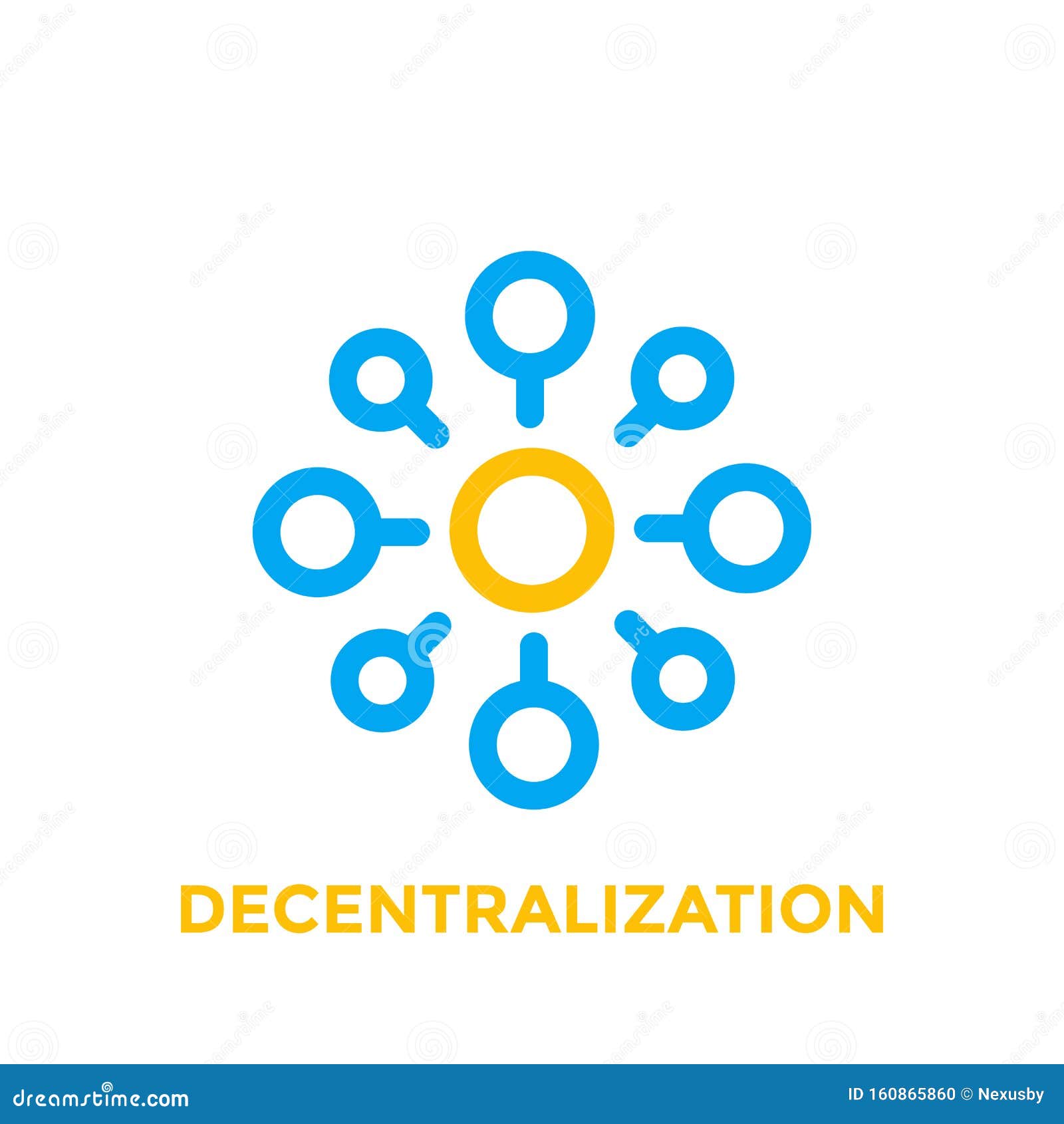 Decentralization, Compound Structure Icon Vector Illustration ... Decentralization, Compound Structure Icon Vector Illustration ...