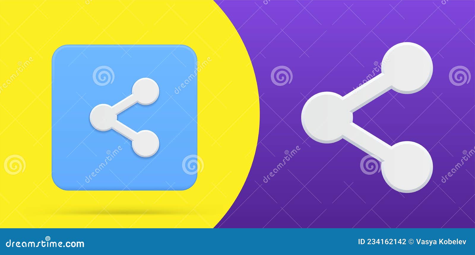 Decentralize Compound Connection Symbol Simple 3d Icon Button Set ...