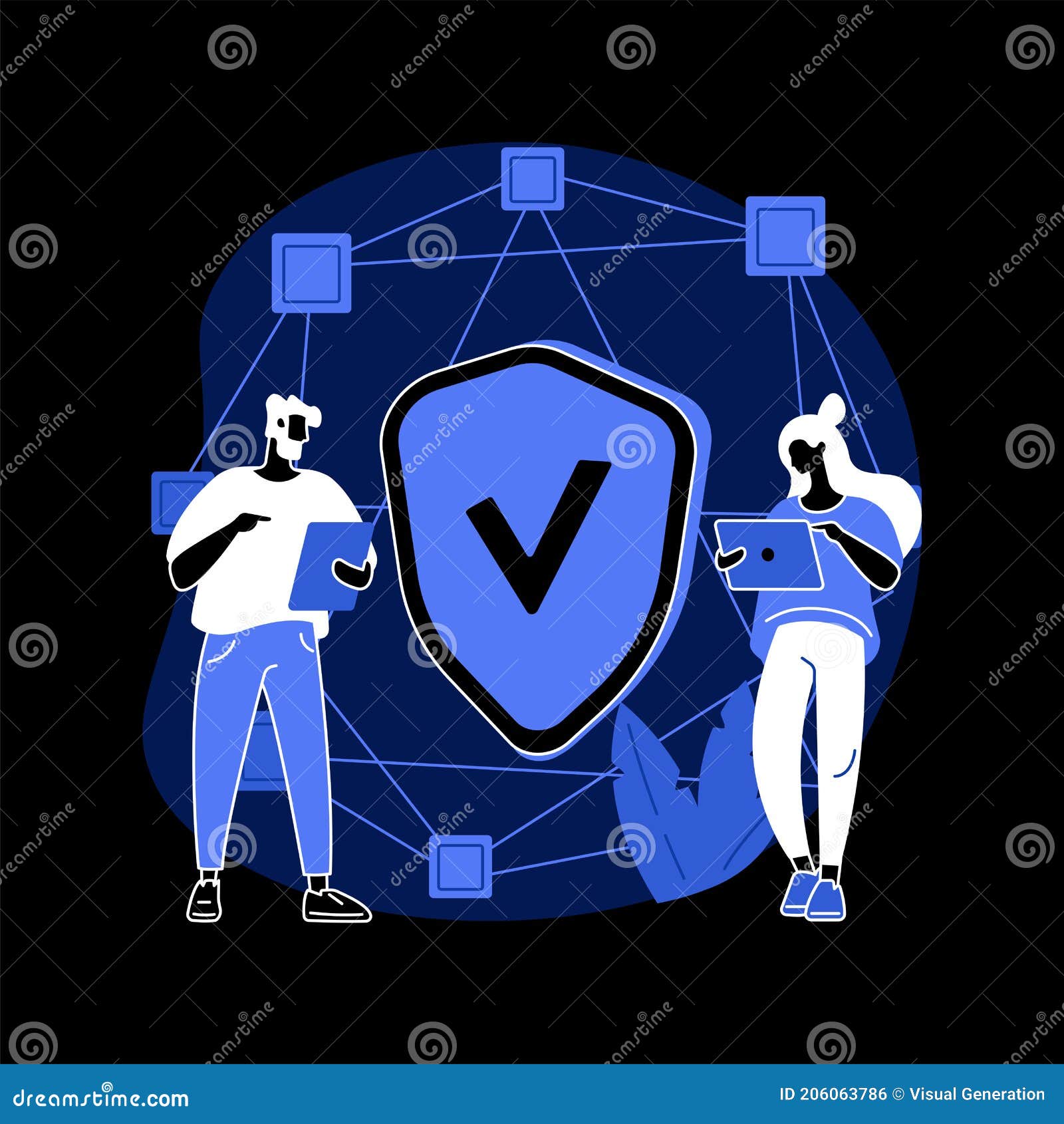 Decentralized Application Abstract Concept Vector Illustration. Stock ...