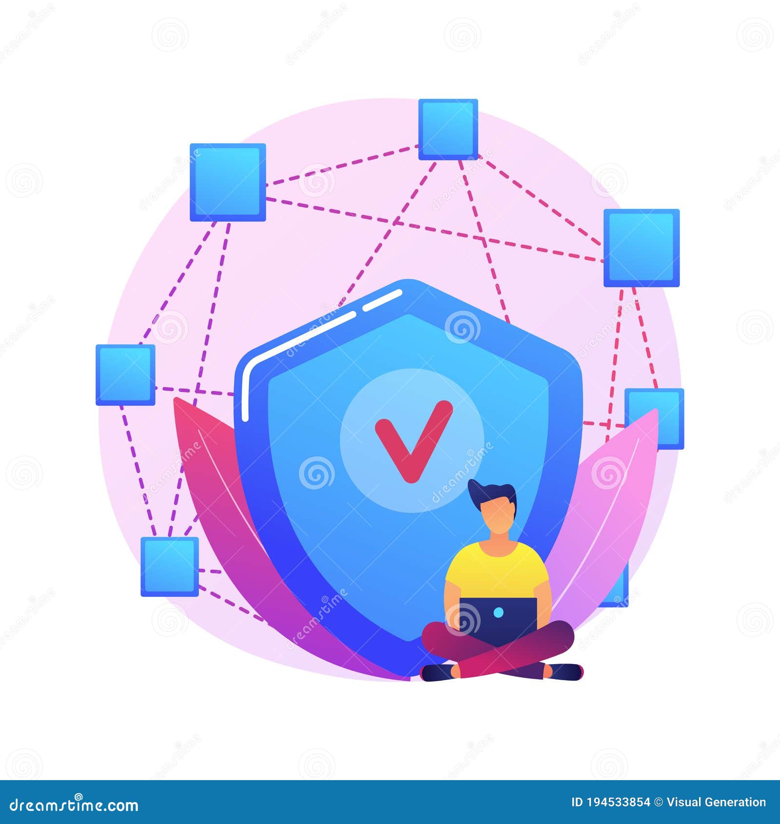 Decentralized Application Abstract Concept Vector Illustration Stock Vector Illustration Of