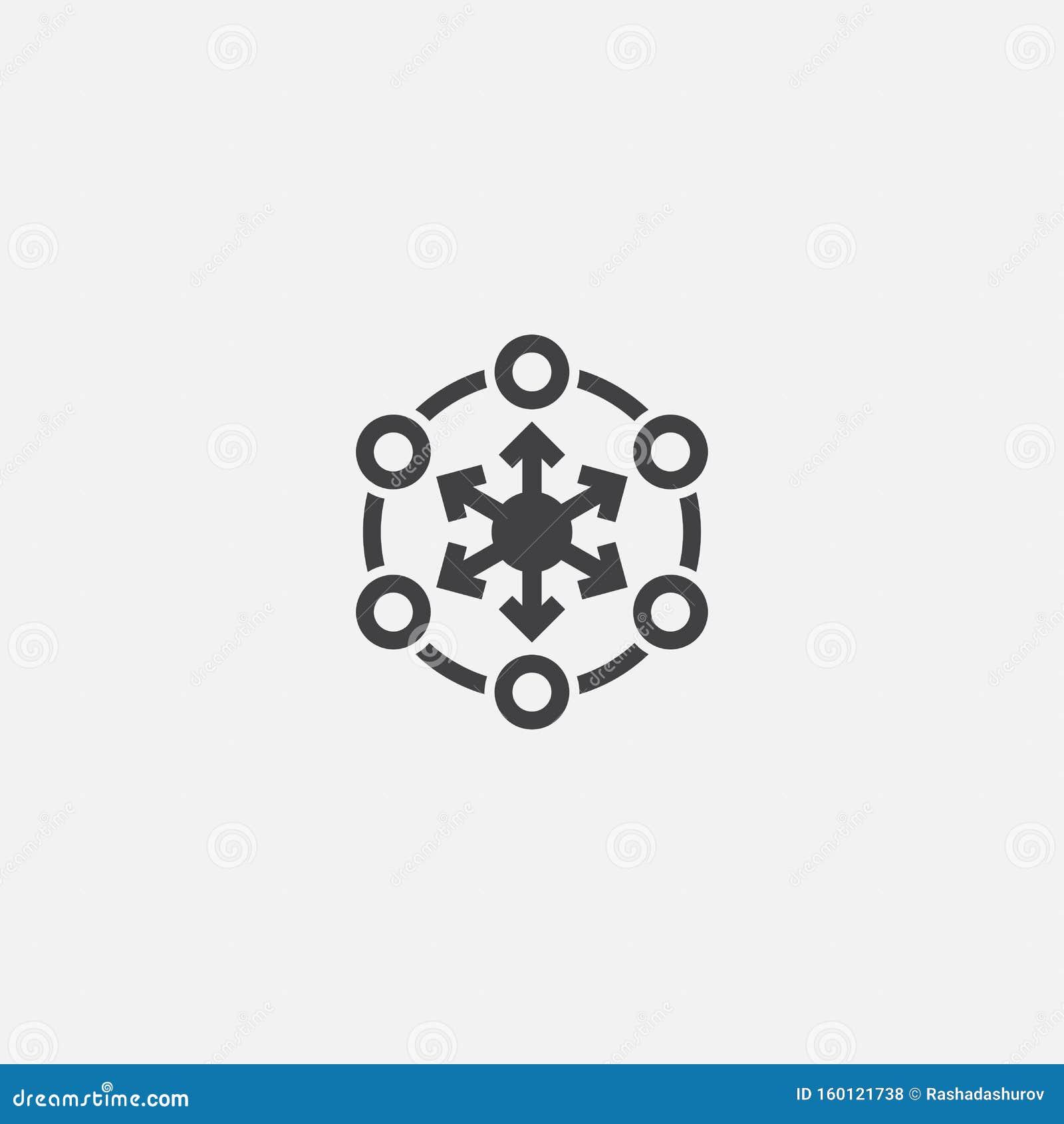 Decentralized Base Icon. Simple Sign Stock Vector - Illustration of ...