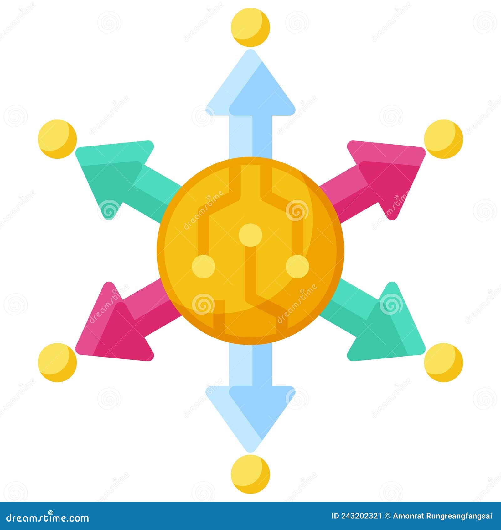Decentralized Finance Icon, DeFi Related Vector Illustration Stock ...