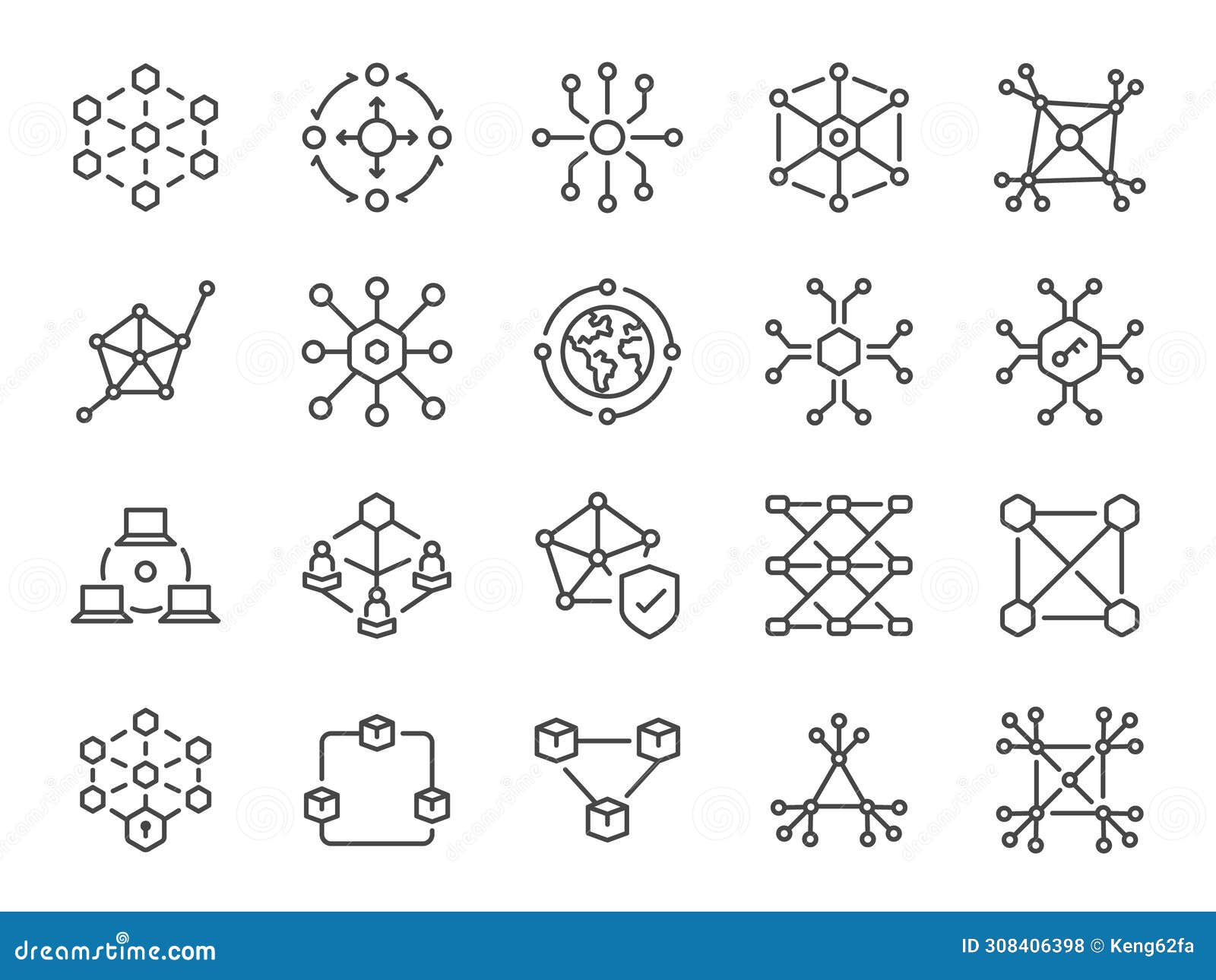 Decentralization, Decentralized Structure Icon Cartoon Vector ... Decentralization, Decentralized Structure Icon Cartoon Vector ...