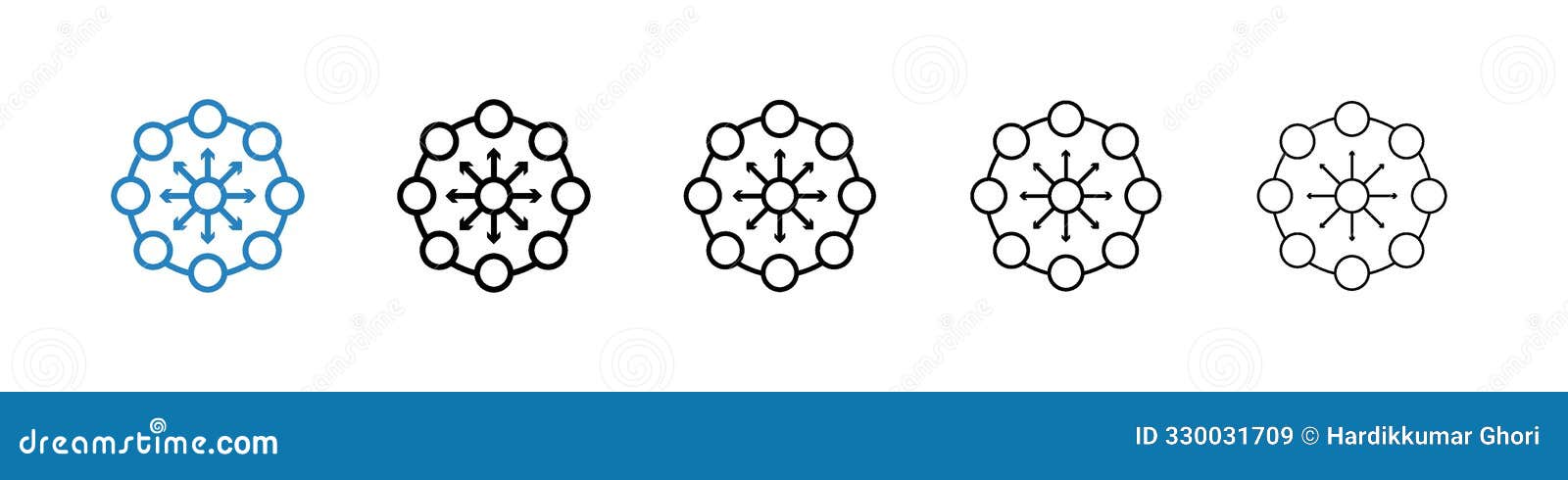 Decentralized Icon In Trendy Design Style. Decentralized Icon Isolated ...