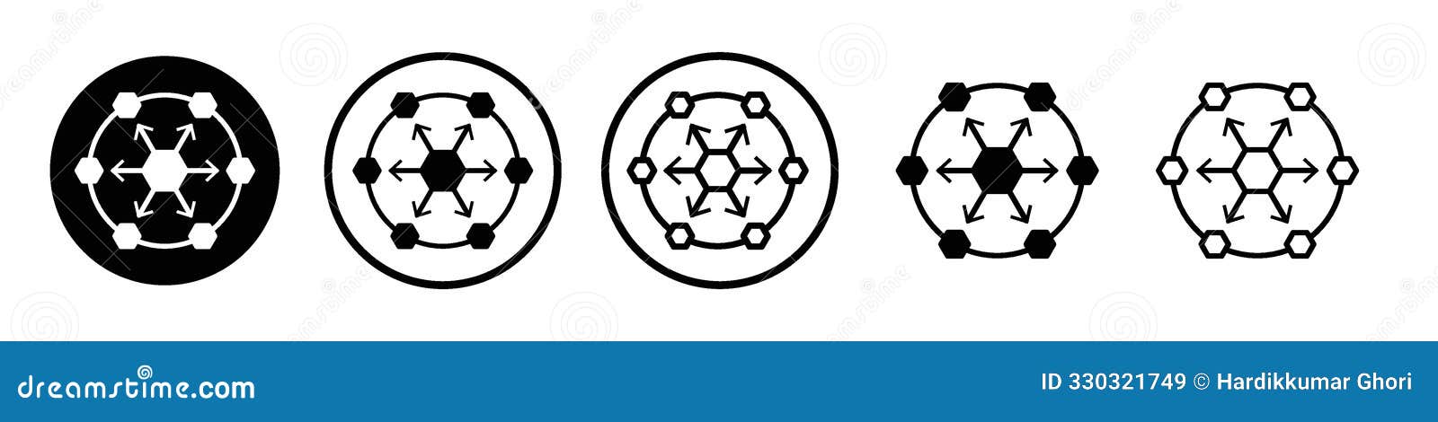 Decentralized Icon In Trendy Design Style. Decentralized Icon Isolated ...