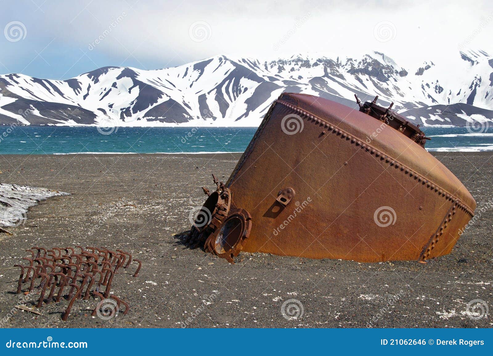 Deception Island Ruins - Antarctica Stock Photo - Image of volcano ...