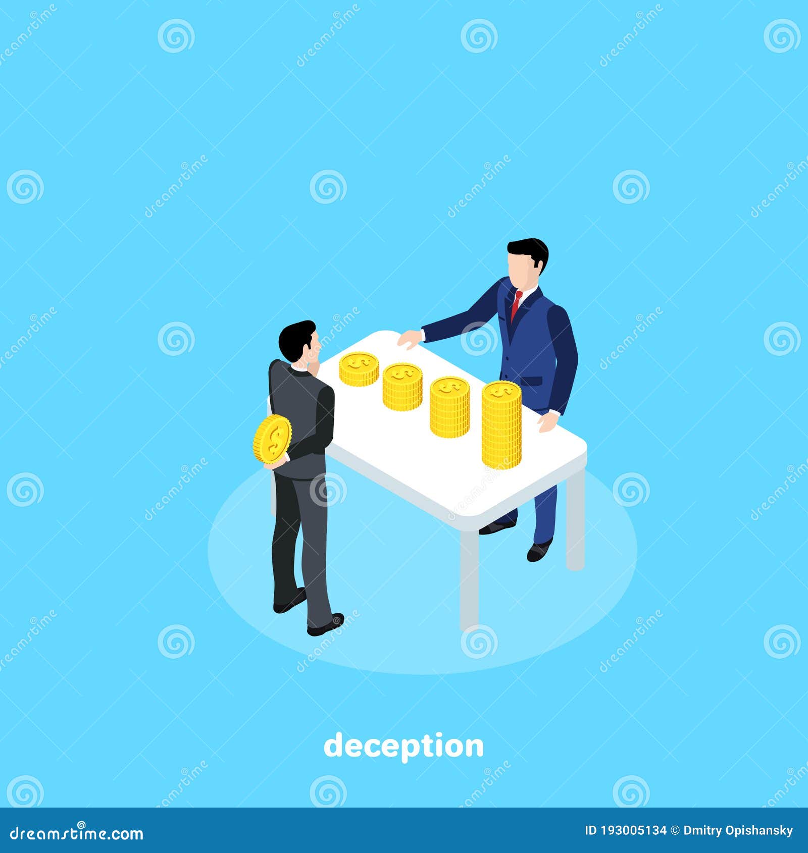 Deception 2 stock vector. Illustration of crossed, isometric - 193005134