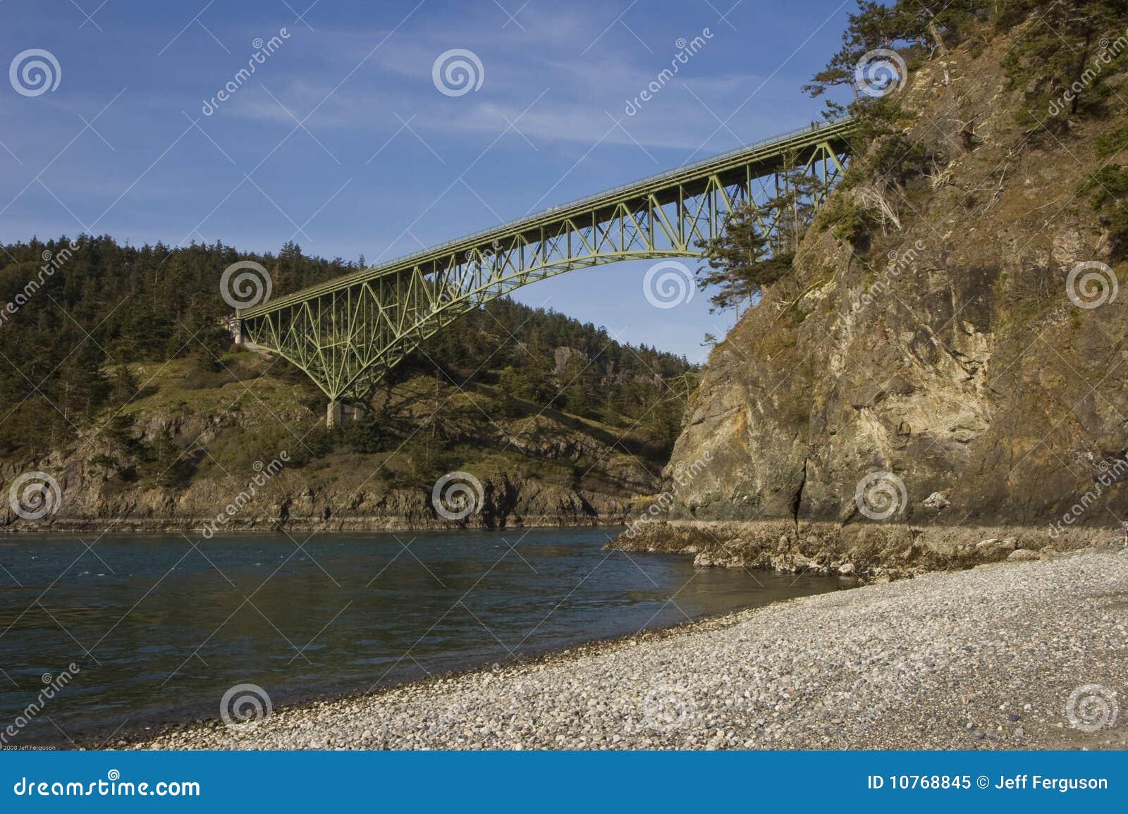 Deception Pass Bridge stock image. Image of pass, early - 10768845