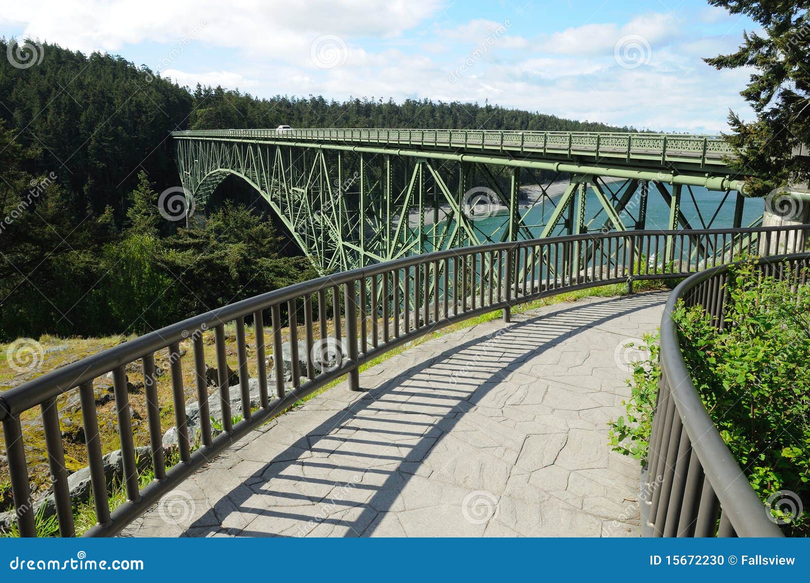 Deception pass bridge stock photo. Image of landscape - 15672230