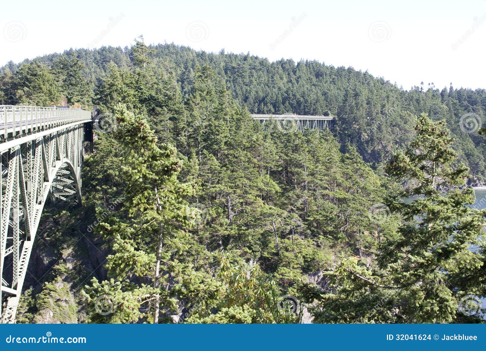 Deception Pass Bridge stock photo. Image of design, sound - 32041624