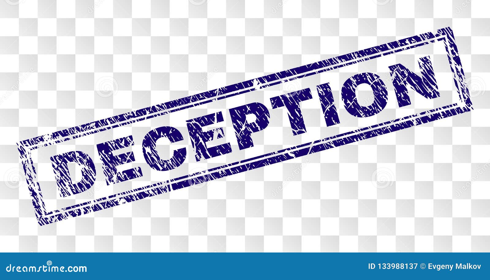 Scratched DECEPTION Rectangle Stamp Stock Vector - Illustration of ...