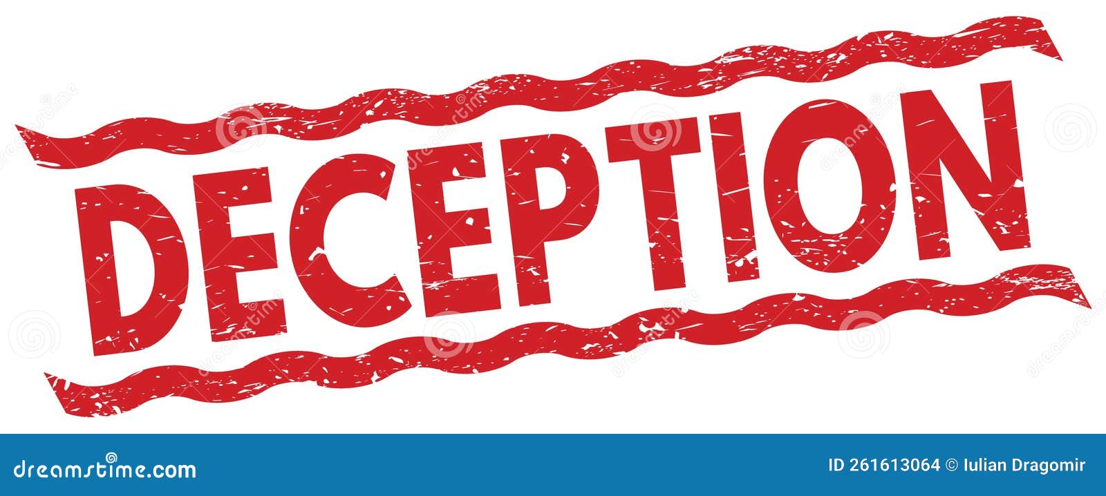DECEPTION Text on Red Lines Stamp Sign Stock Illustration ...