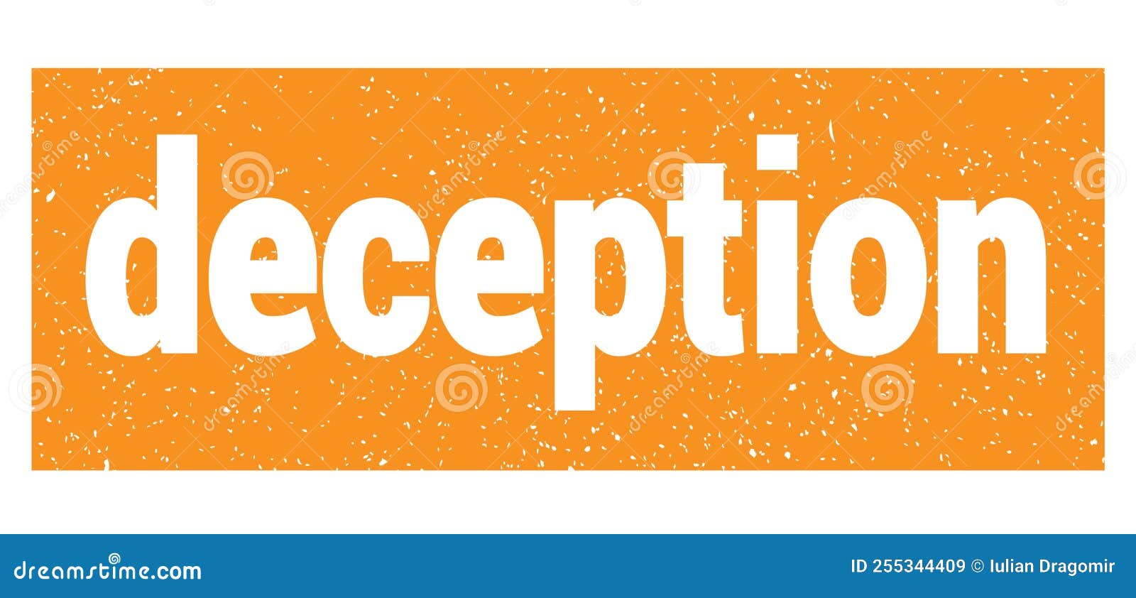 Deception Text Written on Orange Stamp Sign Stock Illustration ...