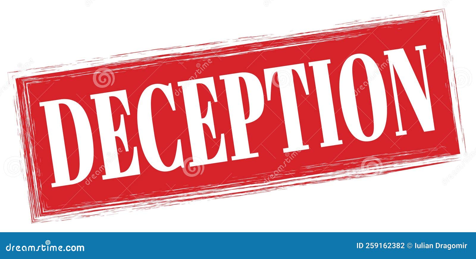 DECEPTION Text Written on Red Stamp Sign Stock Illustration ...