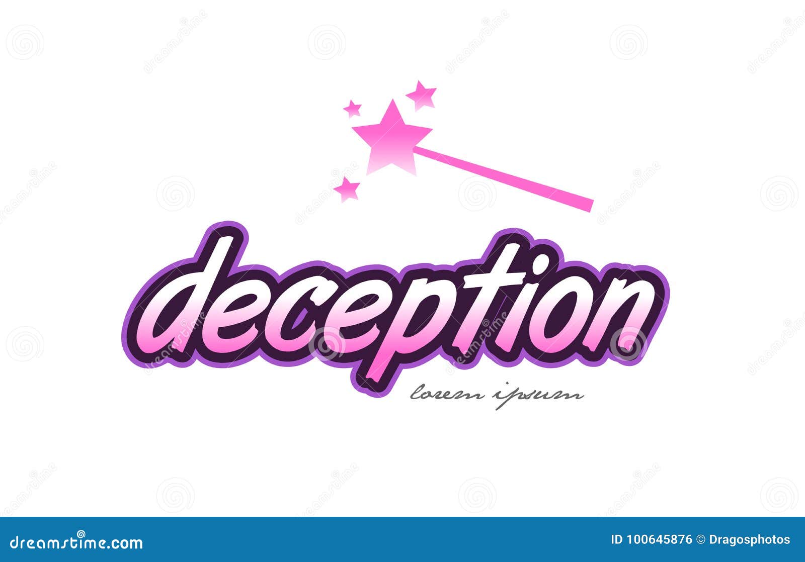 Deception Word Text Logo Icon Design Concept Idea Stock Vector ...